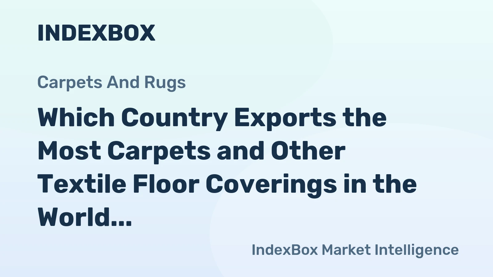Which Country Exports the Most Carpets and Other Textile Floor Coverings in the World?