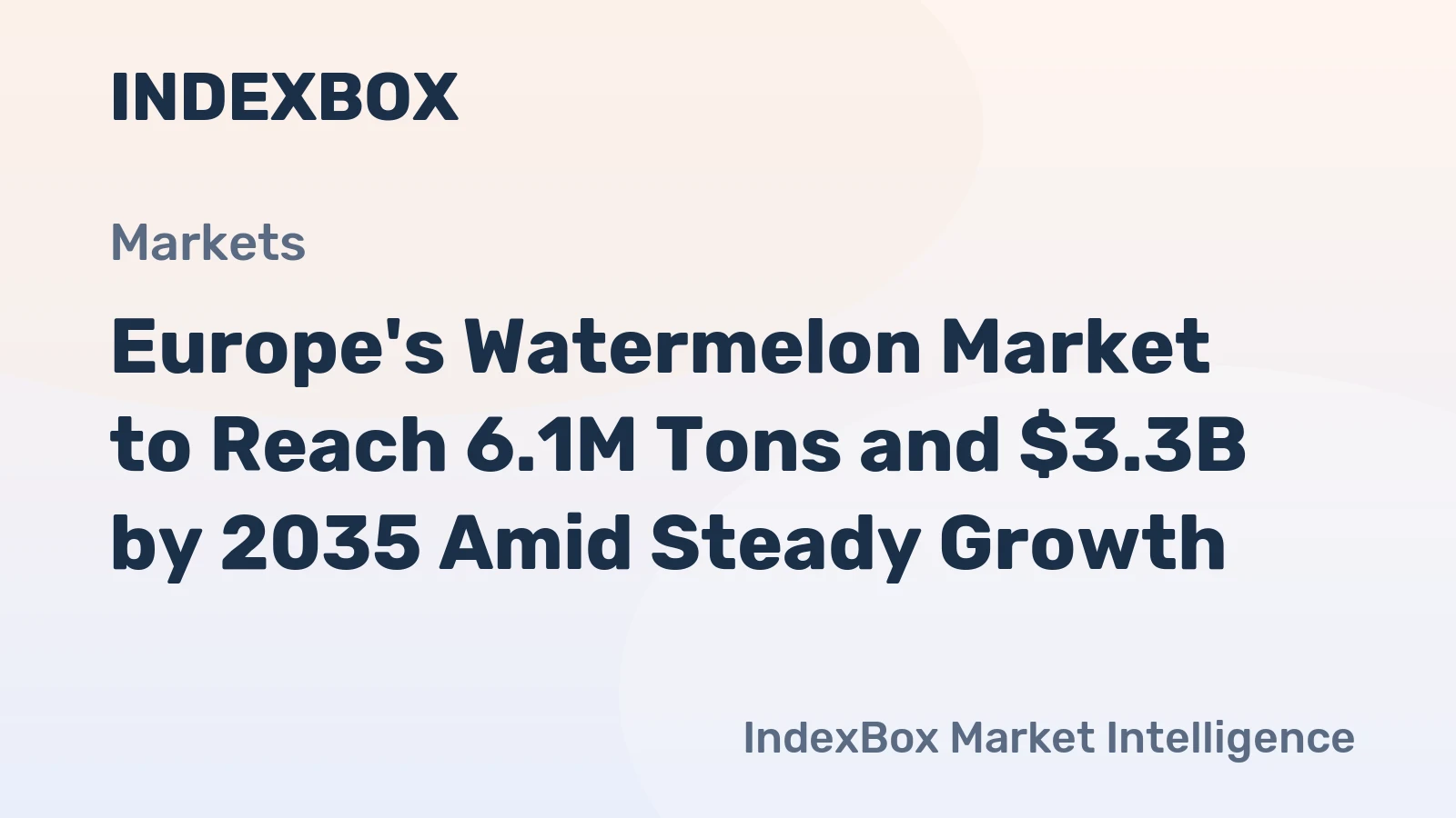 Europe's Watermelon Market to Reach 6.1M Tons and $3.3B by 2035 Amid Steady Growth