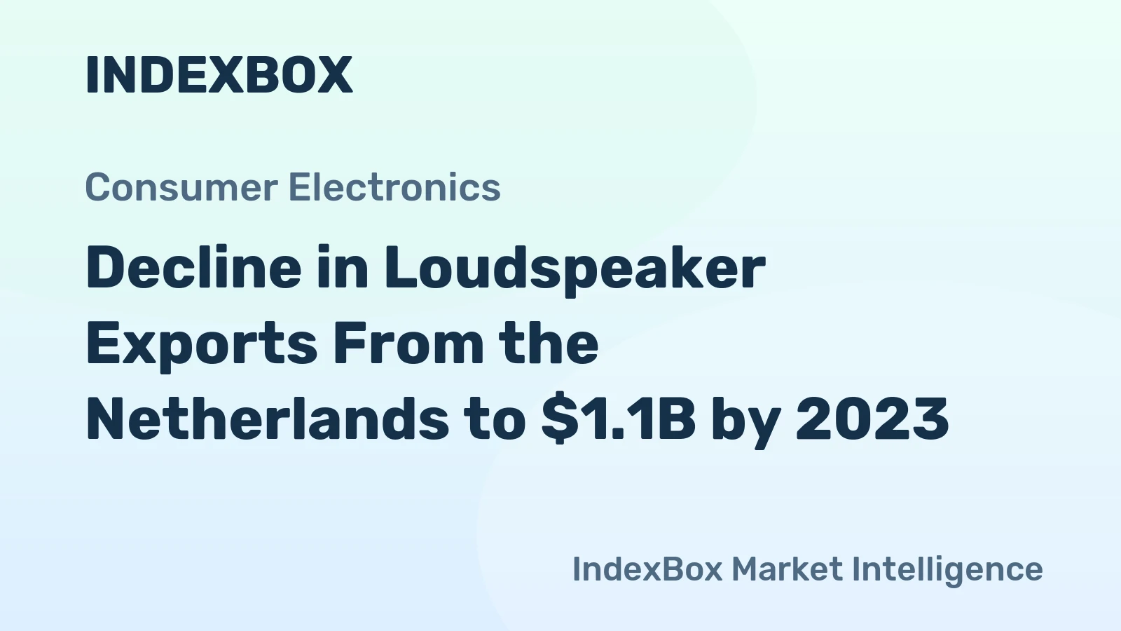 Decline in Loudspeaker Exports From the Netherlands to $1.1B by 2023