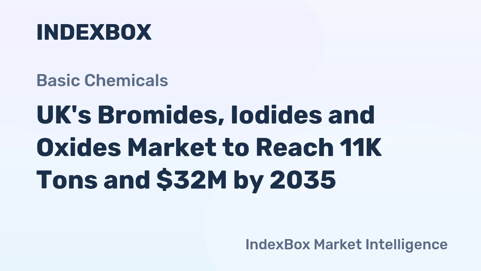 UK's Bromides, Iodides and Oxides Market to Reach 11K Tons and $32M by 2035