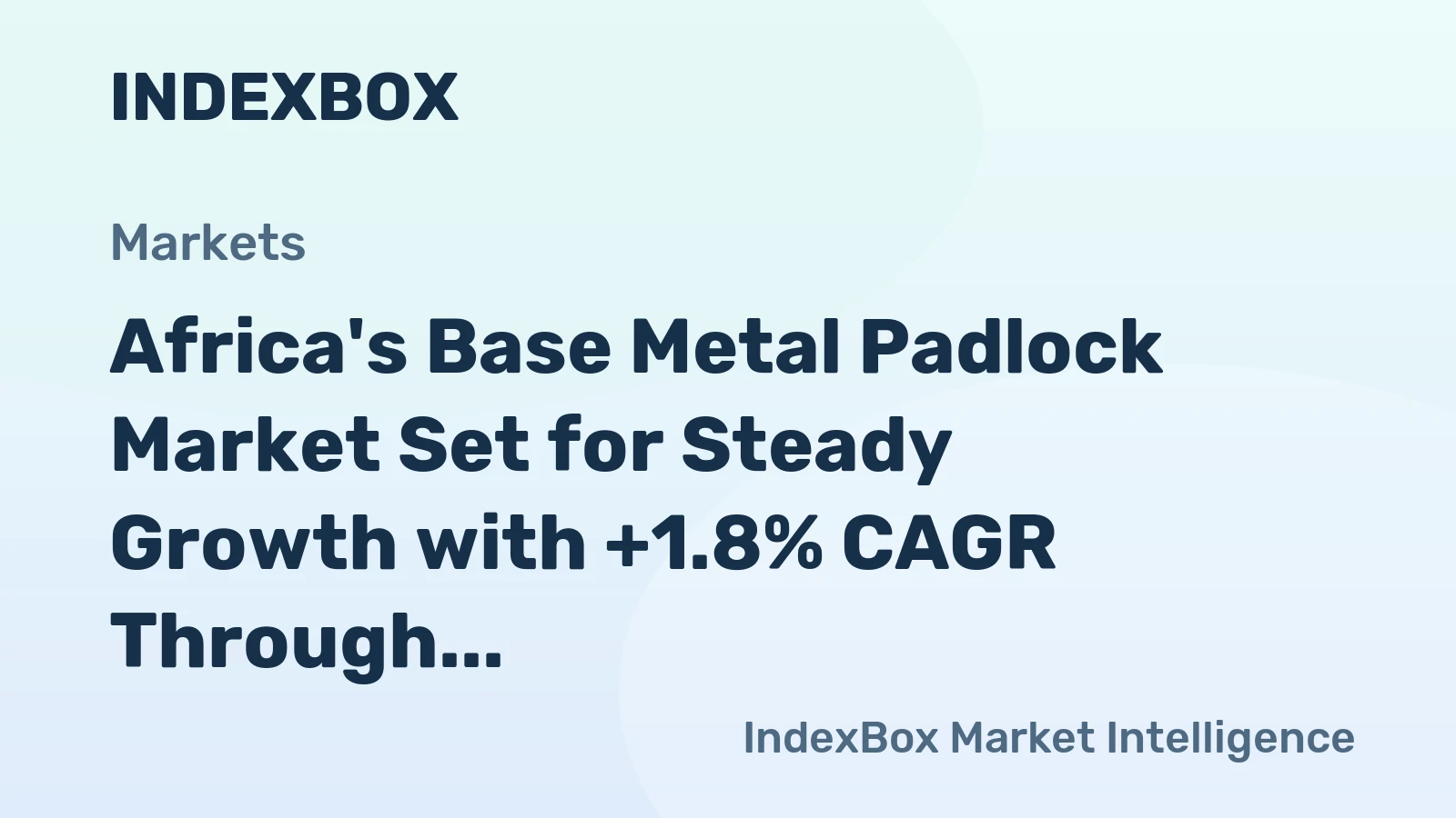 Africa's Base Metal Padlock Market Set for Steady Growth with +1.8% CAGR Through 2035