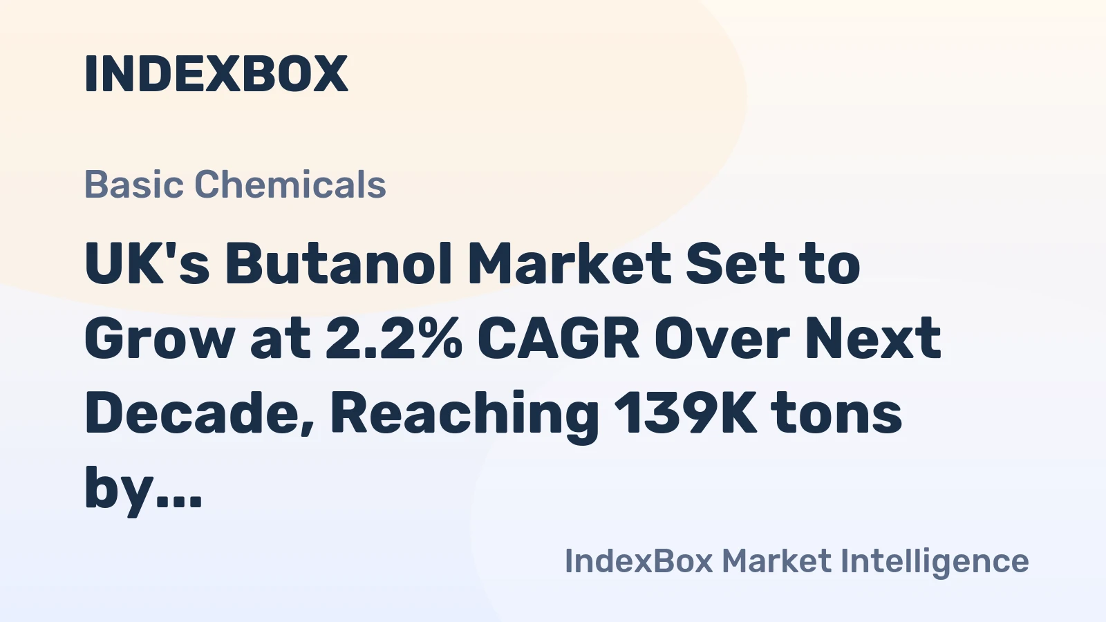 UK's Butanol Market Set to Grow at 2.2% CAGR Over Next Decade, Reaching 139K tons by 2035