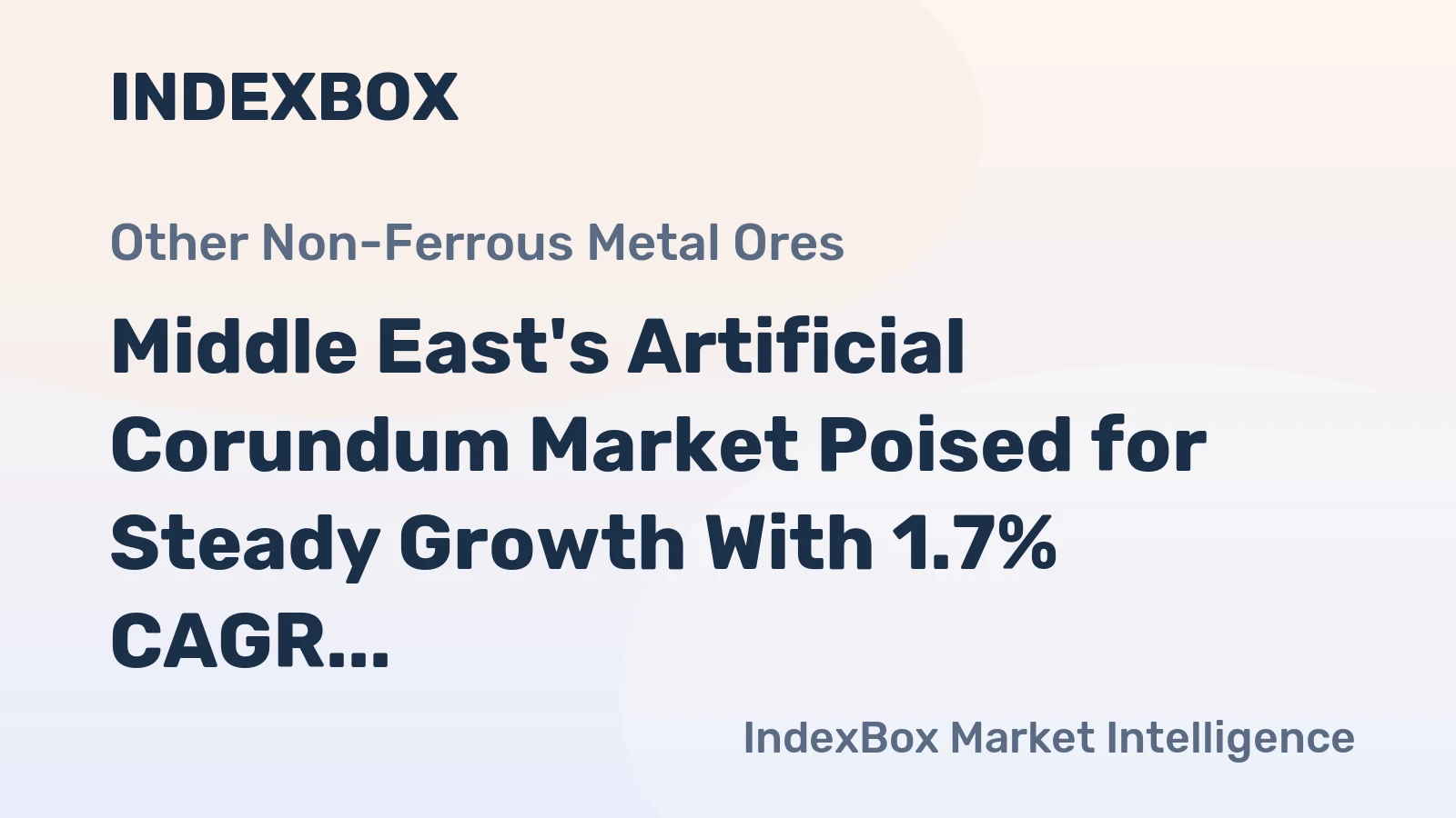 Middle East's Artificial Corundum Market Poised for Steady Growth With 1.7% CAGR Through 2035
