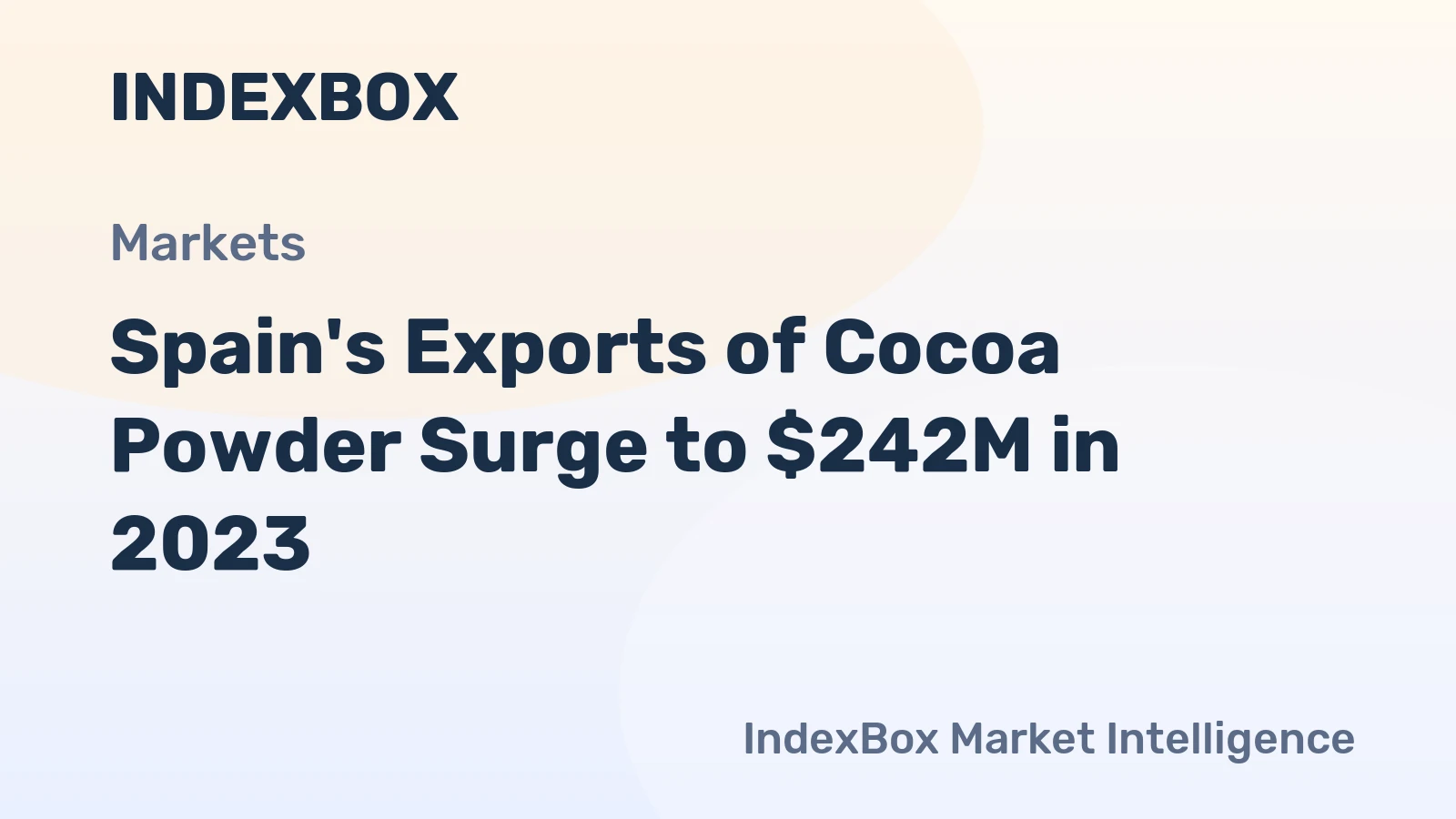Spain's Exports of Cocoa Powder Surge to $242M in 2023