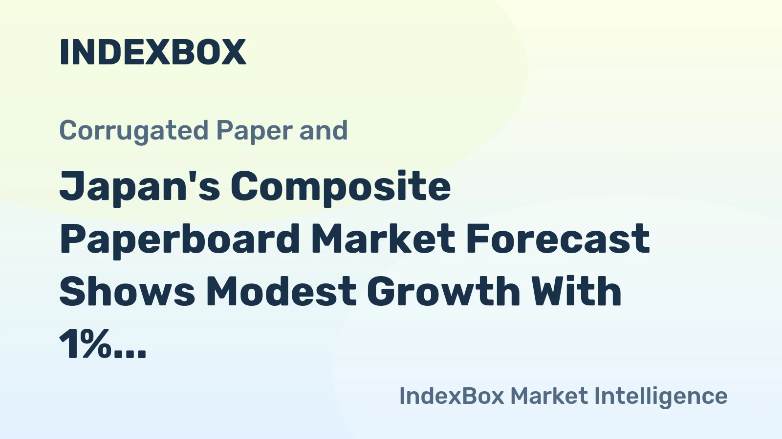 Japan's Composite Paperboard Market Forecast Shows Modest Growth With 1% Value CAGR Through 2035