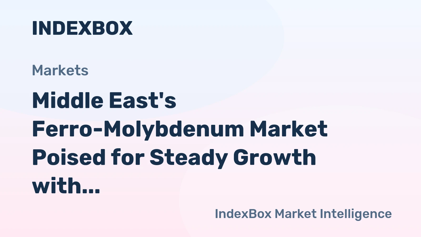 Middle East's Ferro-Molybdenum Market Poised for Steady Growth with 2.4% CAGR