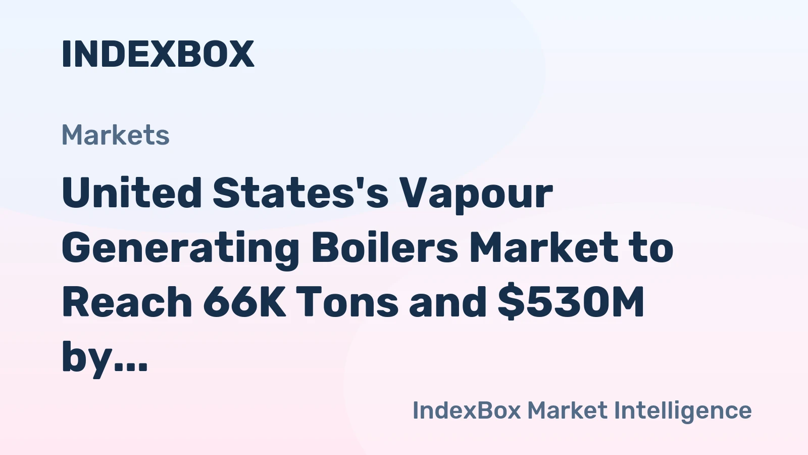 United States's Vapour Generating Boilers Market to Reach 66K Tons and $530M by 2035