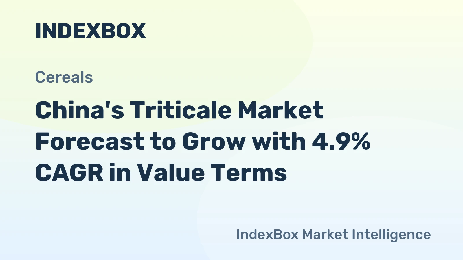 China's Triticale Market Forecast to Grow with 4.9% CAGR in Value Terms