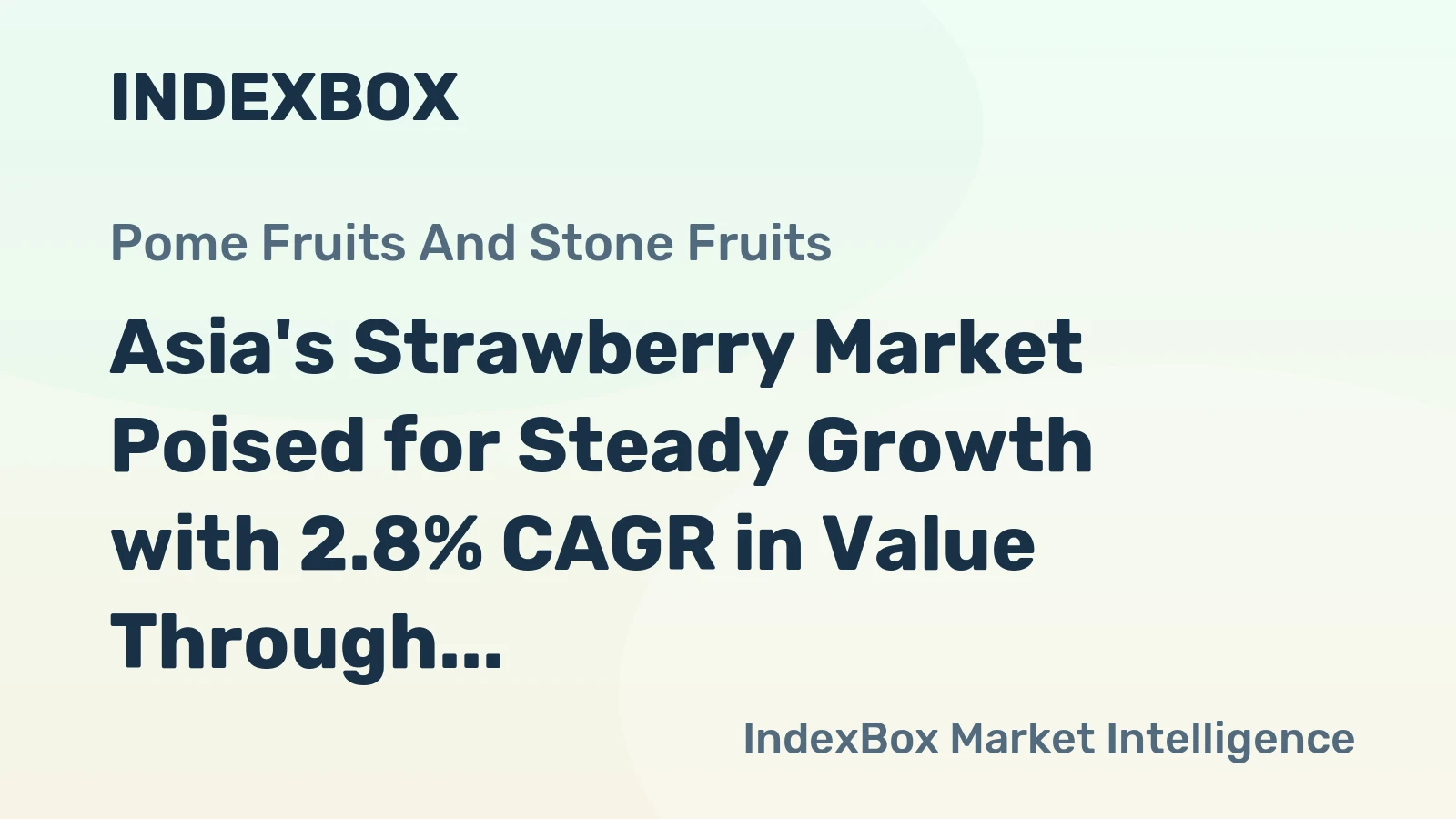 Asia's Strawberry Market Poised for Steady Growth with 2.8% CAGR in Value Through 2035