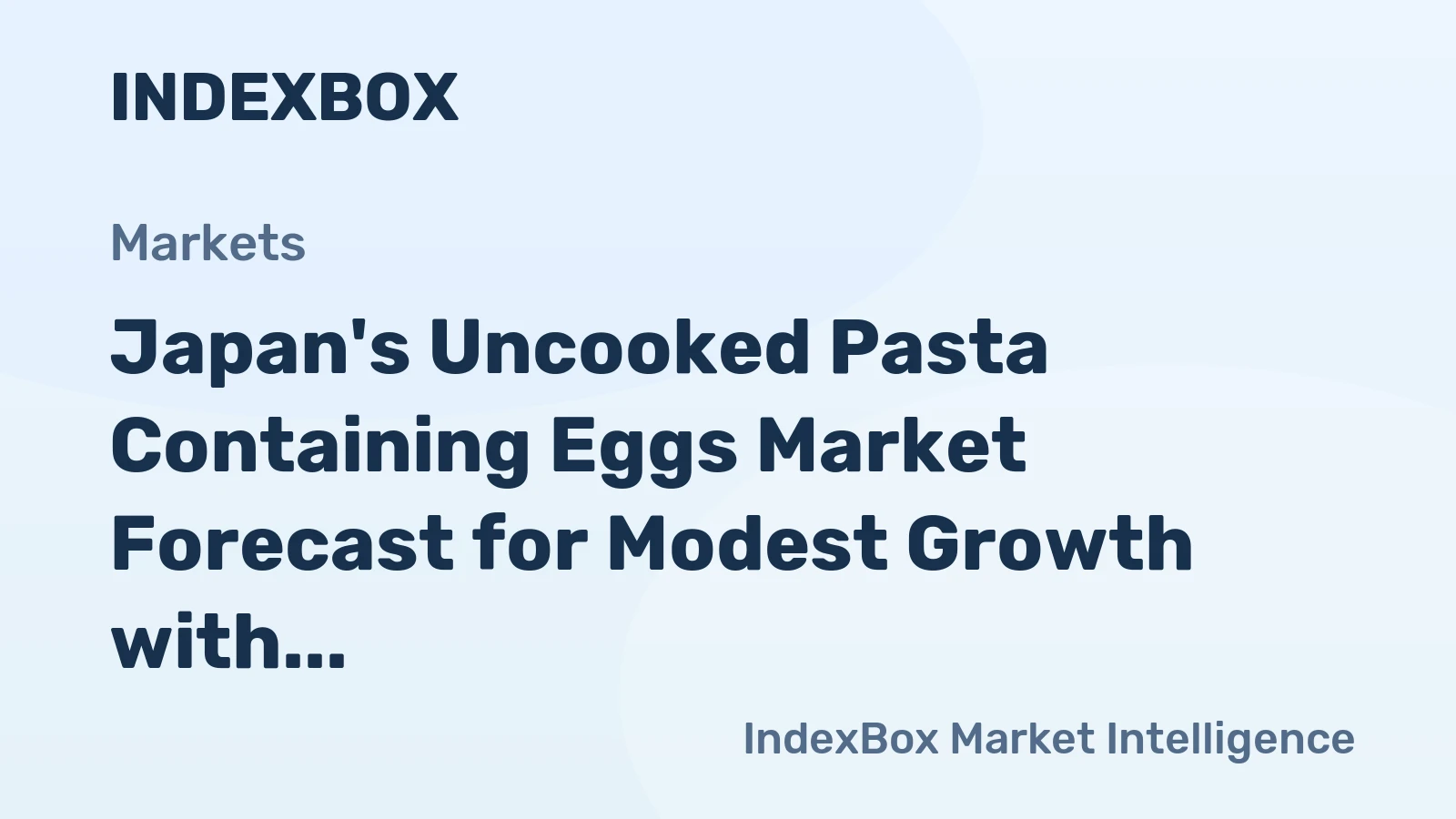 Japan's Uncooked Pasta Containing Eggs Market Forecast for Modest Growth with a 1.0% CAGR in Value