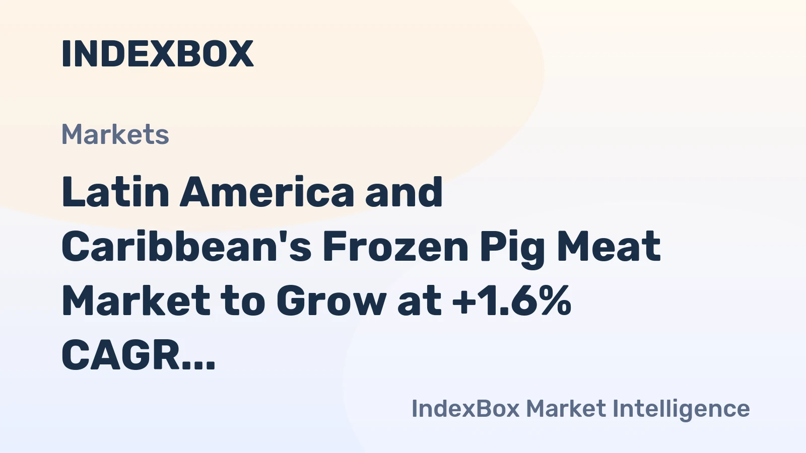 Latin America and Caribbean's Frozen Pig Meat Market to Grow at +1.6% CAGR, Reaching 384K Tons by 2035