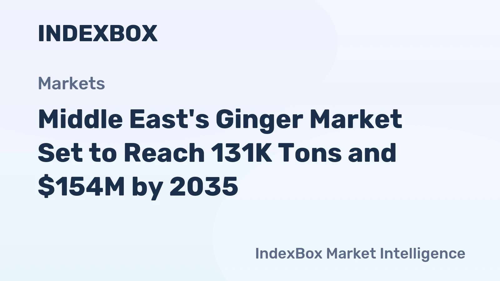 Middle East's Ginger Market Set to Reach 131K Tons and $154M by 2035