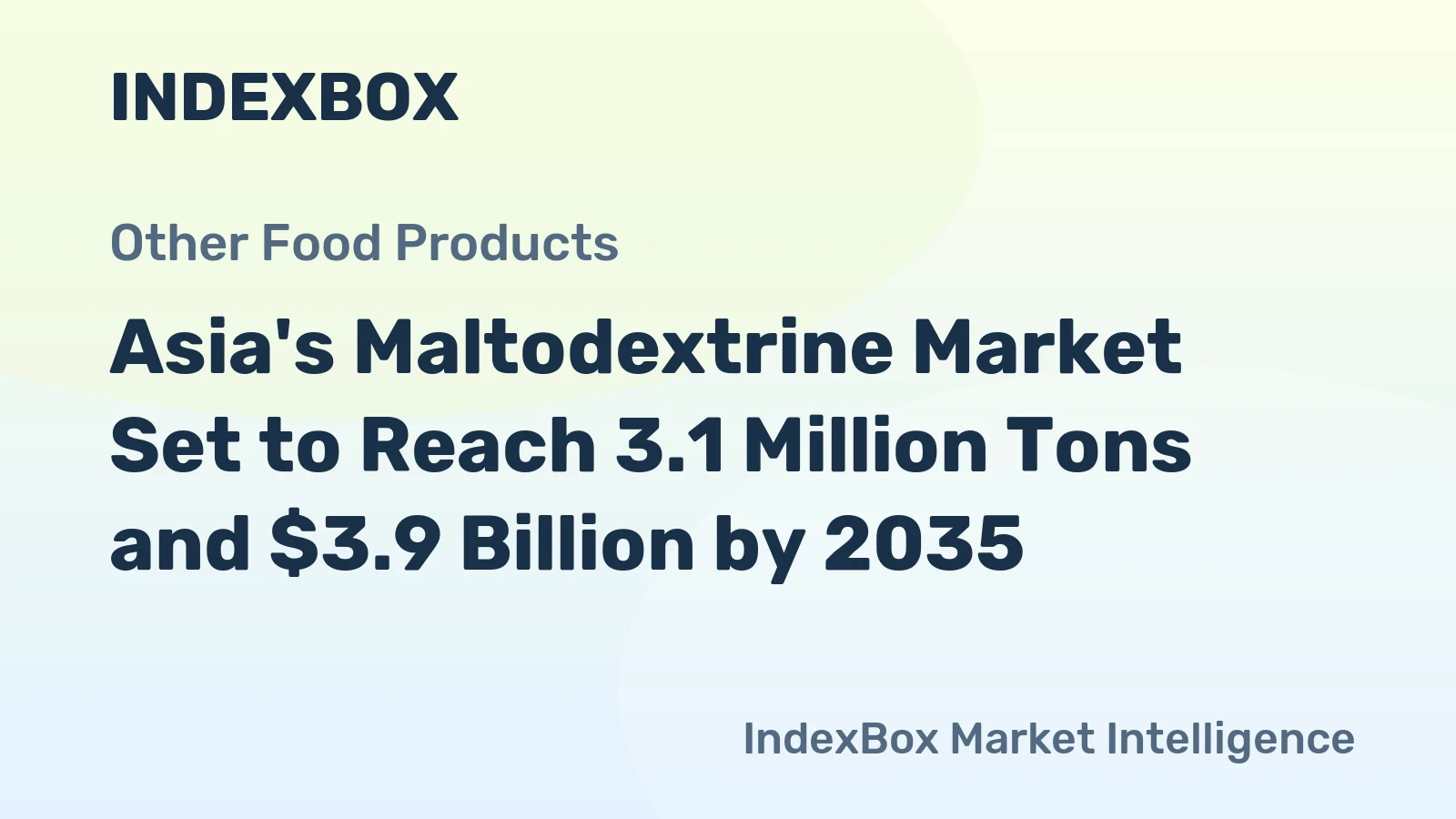 Asia's Maltodextrine Market Set to Reach 3.1 Million Tons and $3.9 Billion by 2035