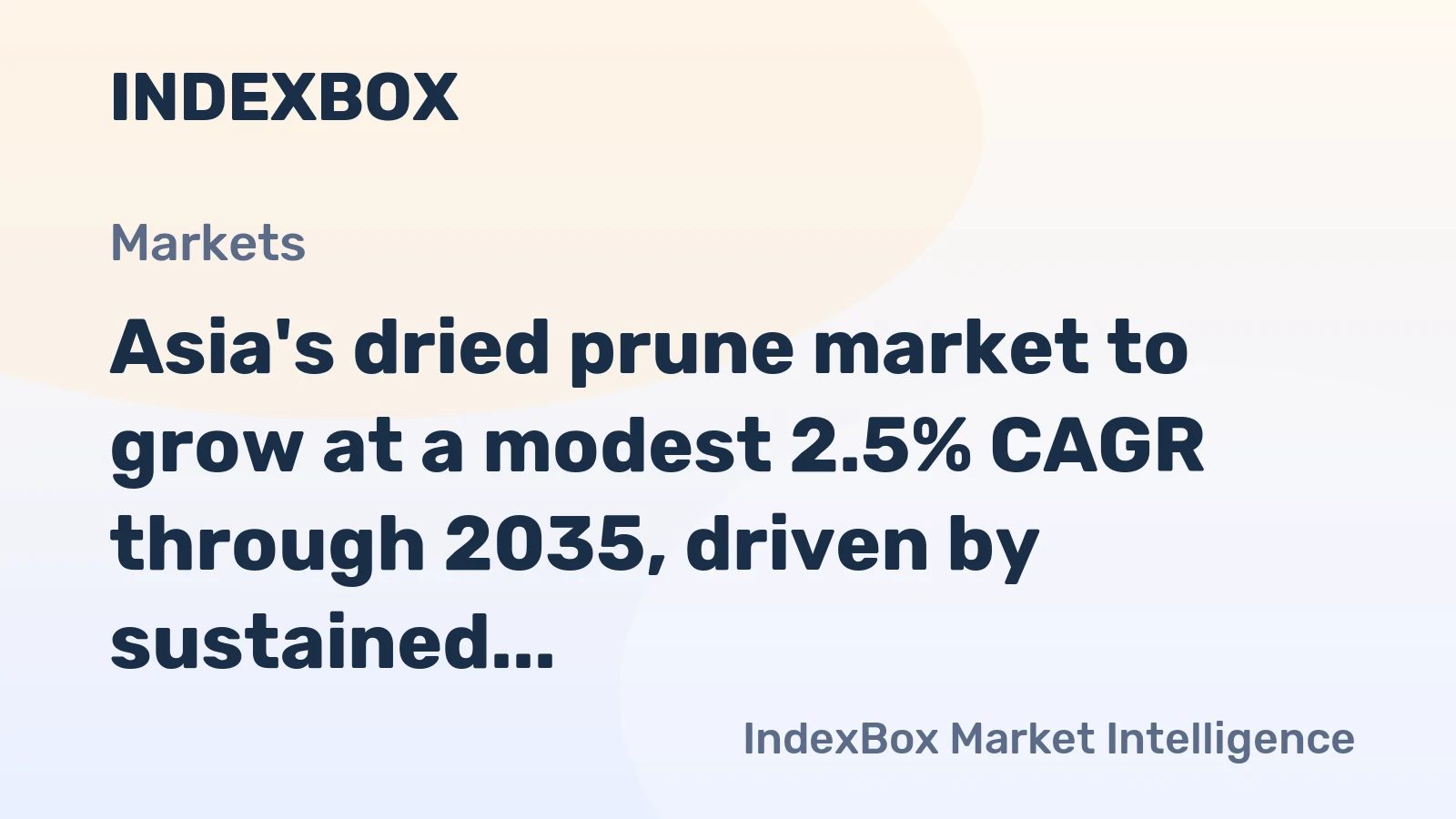 Asia's dried prune market to grow at a modest 2.5% CAGR through 2035, driven by sustained demand, reaching a projected value of $229M.