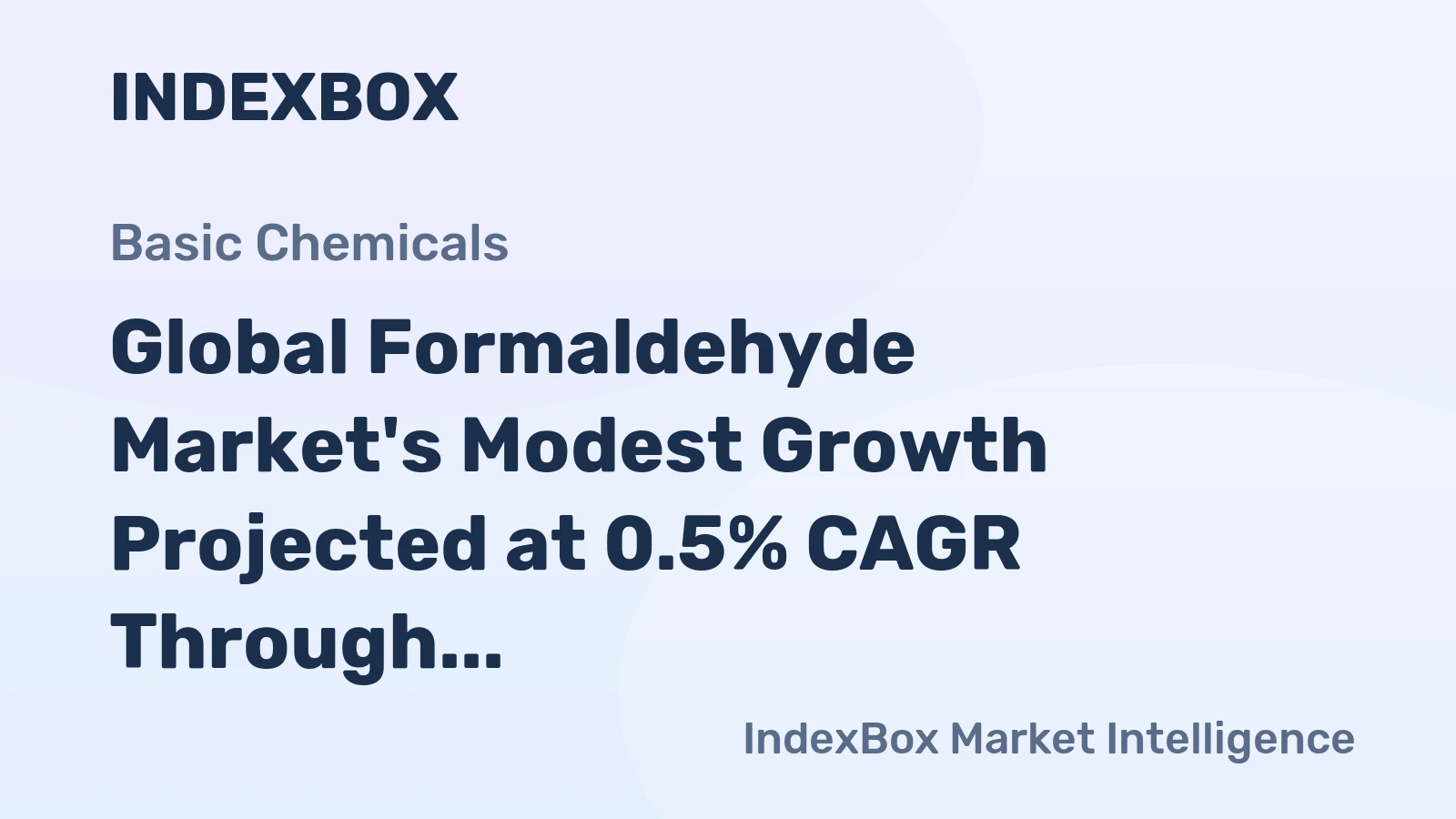 Global Formaldehyde Market's Modest Growth Projected at 0.5% CAGR Through 2035