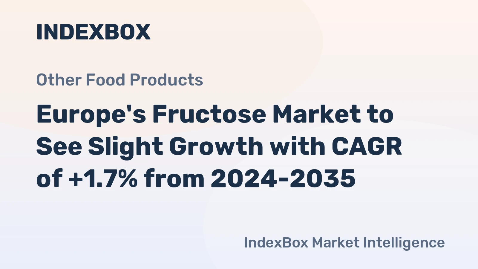 Europe's Fructose Market to See Slight Growth with CAGR of +1.7% from 2024-2035