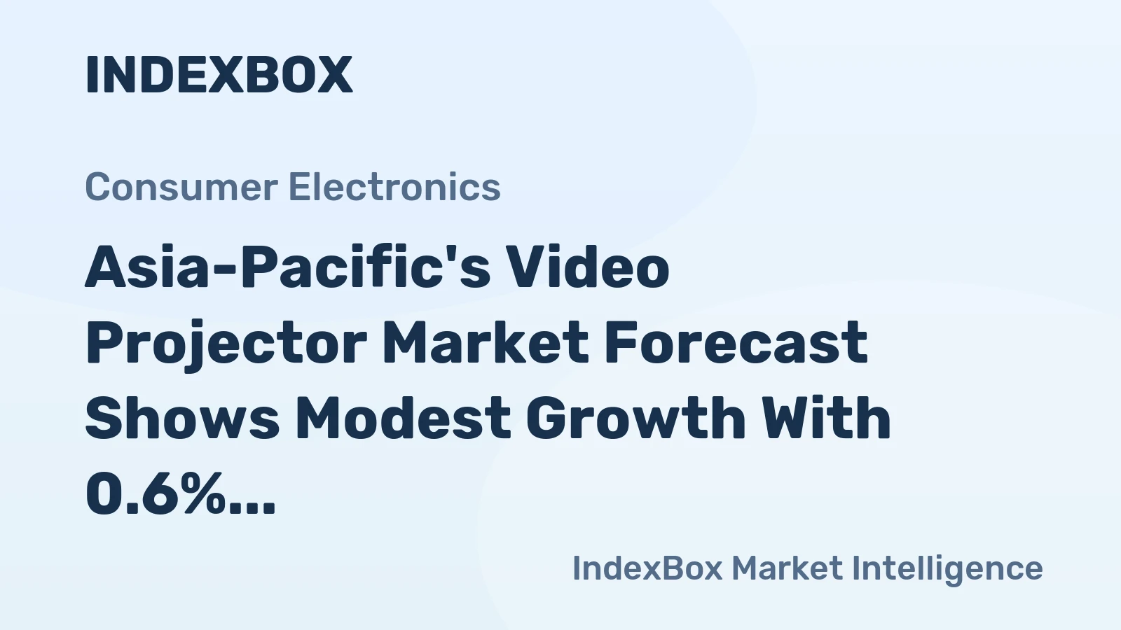 Asia-Pacific's Video Projector Market Forecast Shows Modest Growth With 0.6% Volume CAGR Through 2035