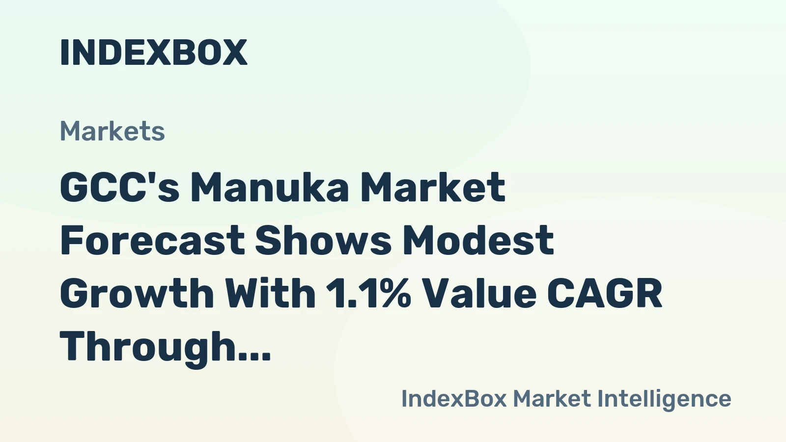 GCC's Manuka Market Forecast Shows Modest Growth With 1.1% Value CAGR Through 2035