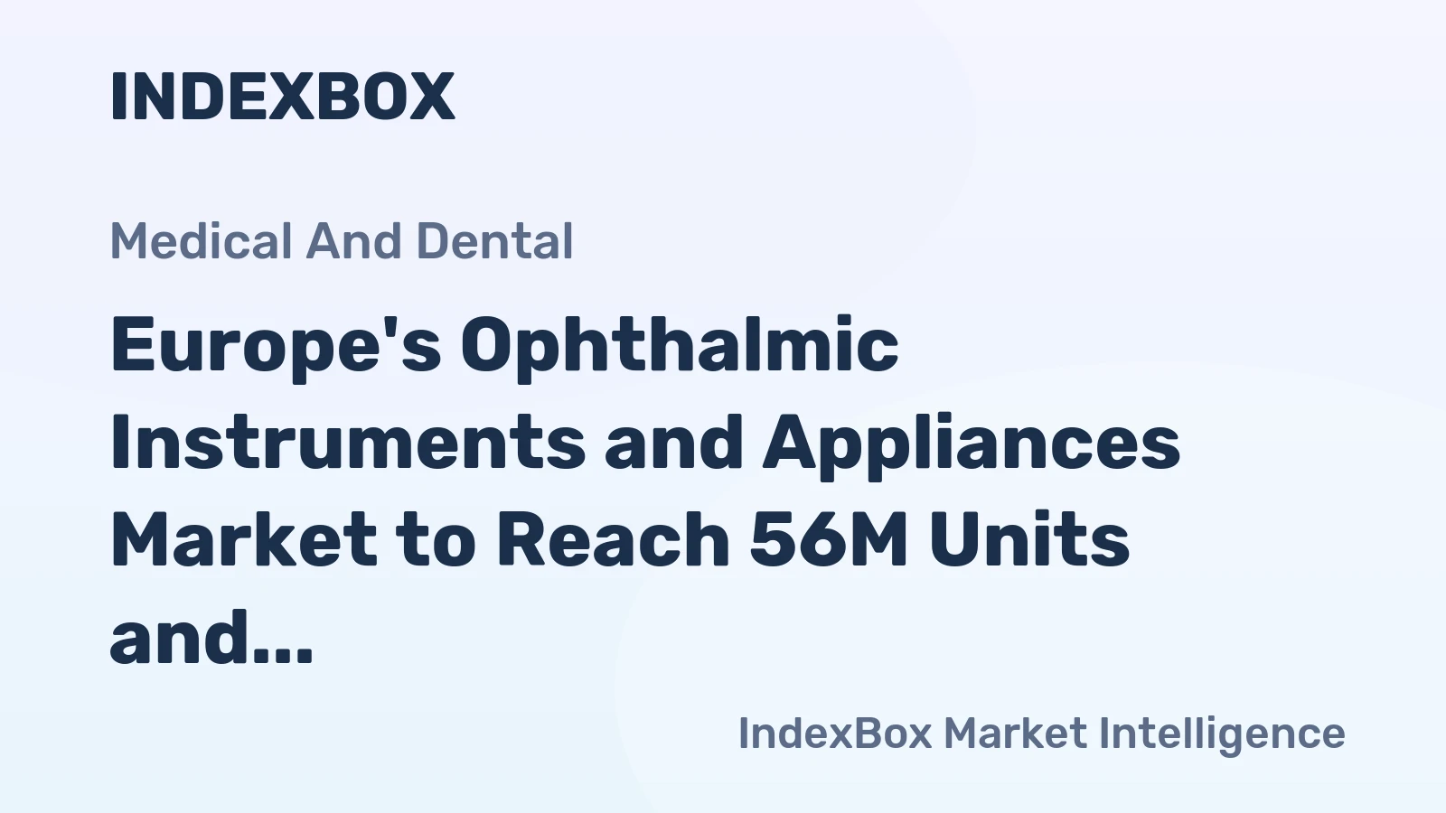 Europe's Ophthalmic Instruments and Appliances Market to Reach 56M Units and $15.2B by 2035