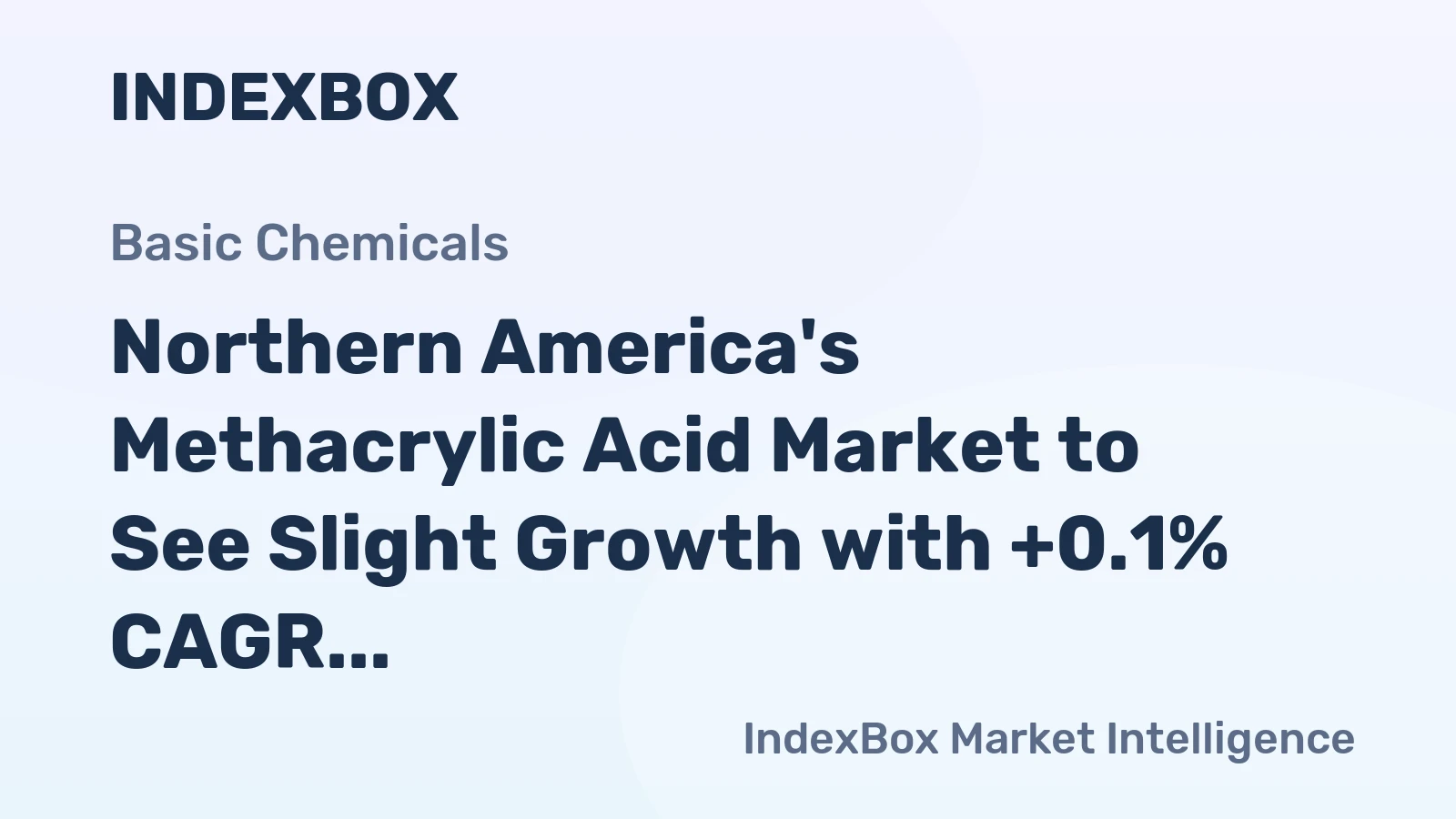 Northern America's Methacrylic Acid Market to See Slight Growth with +0.1% CAGR over Next Decade