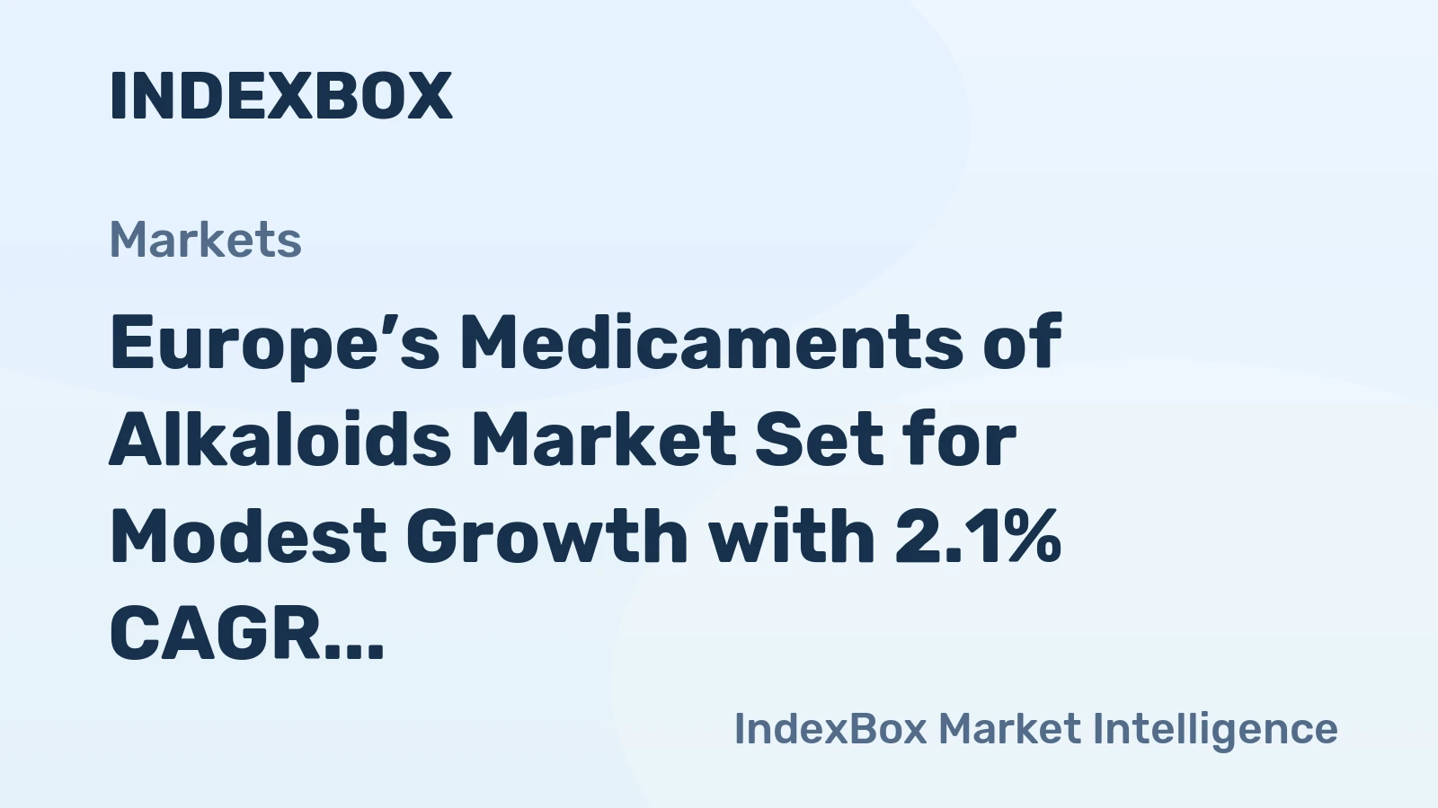 Europe’s Medicaments of Alkaloids Market Set for Modest Growth with 2.1% CAGR in Value