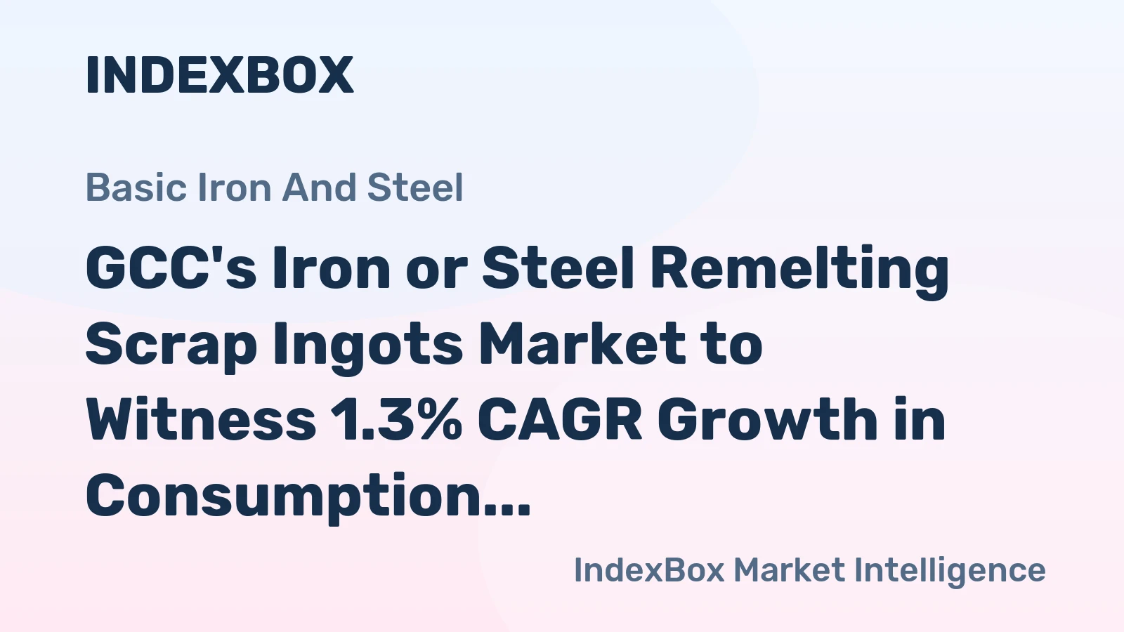 GCC's Iron or Steel Remelting Scrap Ingots Market to Witness 1.3% CAGR Growth in Consumption Over Next Decade
