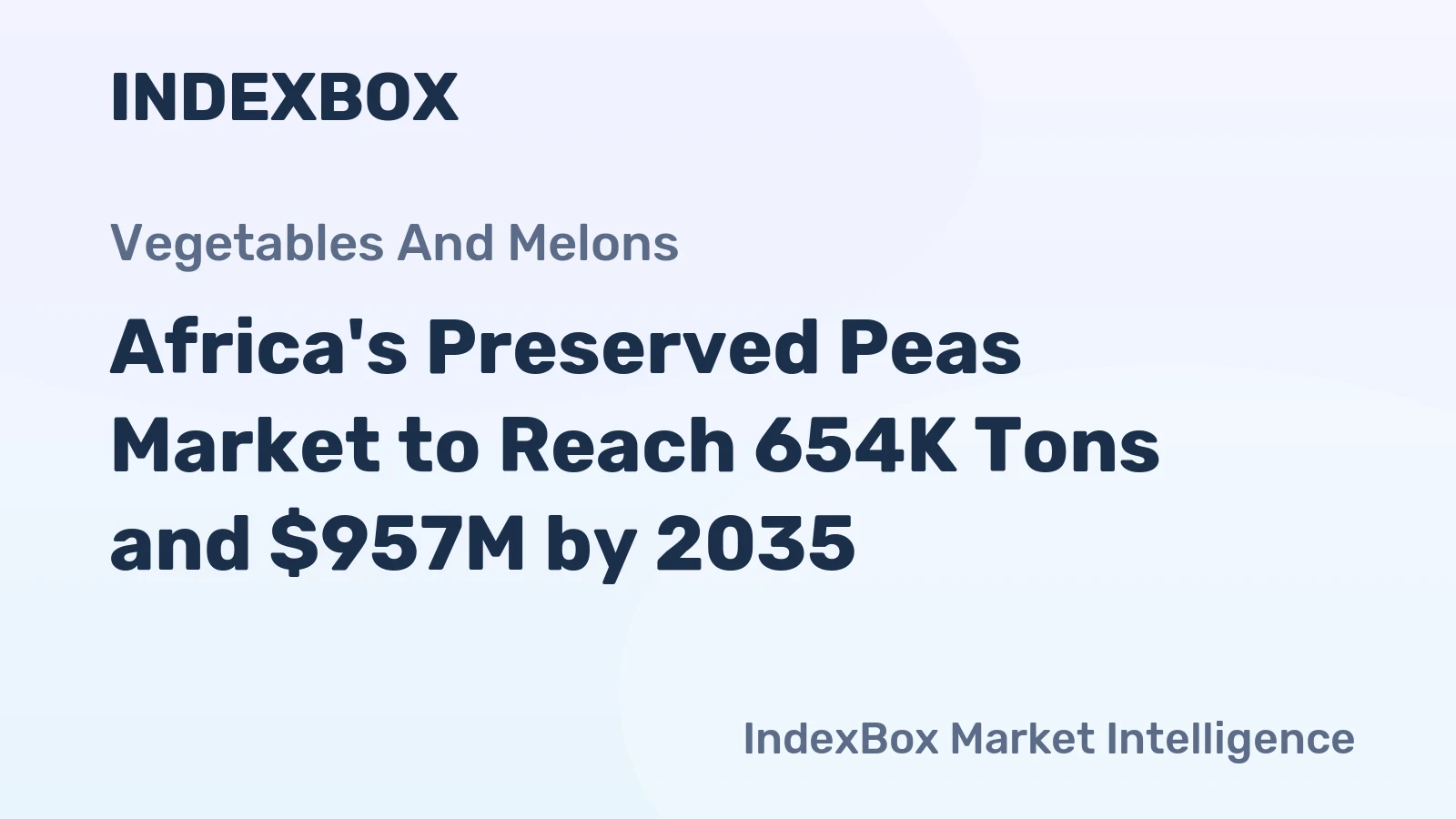 Africa's Preserved Peas Market to Reach 654K Tons and $957M by 2035