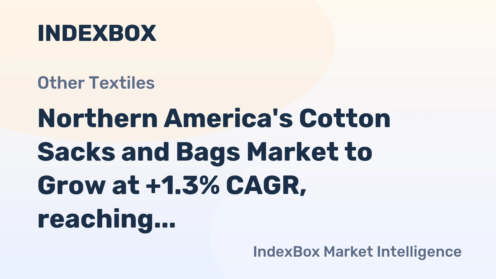 Northern America's Cotton Sacks and Bags Market to Grow at +1.3% CAGR, reaching 10K tons by 2035