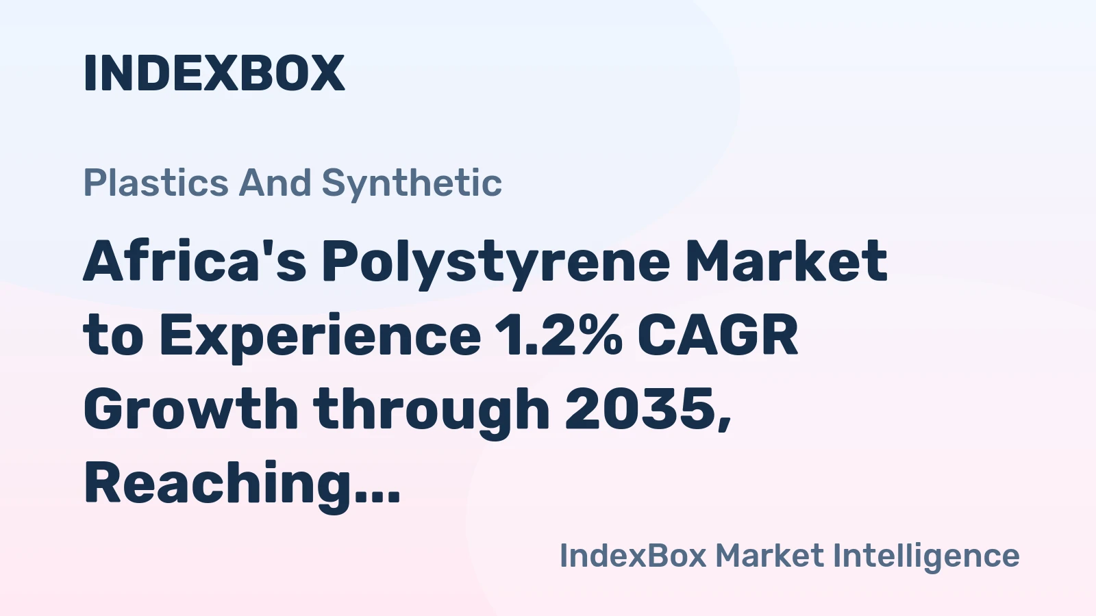 Africa's Polystyrene Market to Experience 1.2% CAGR Growth through 2035, Reaching 272K Tons