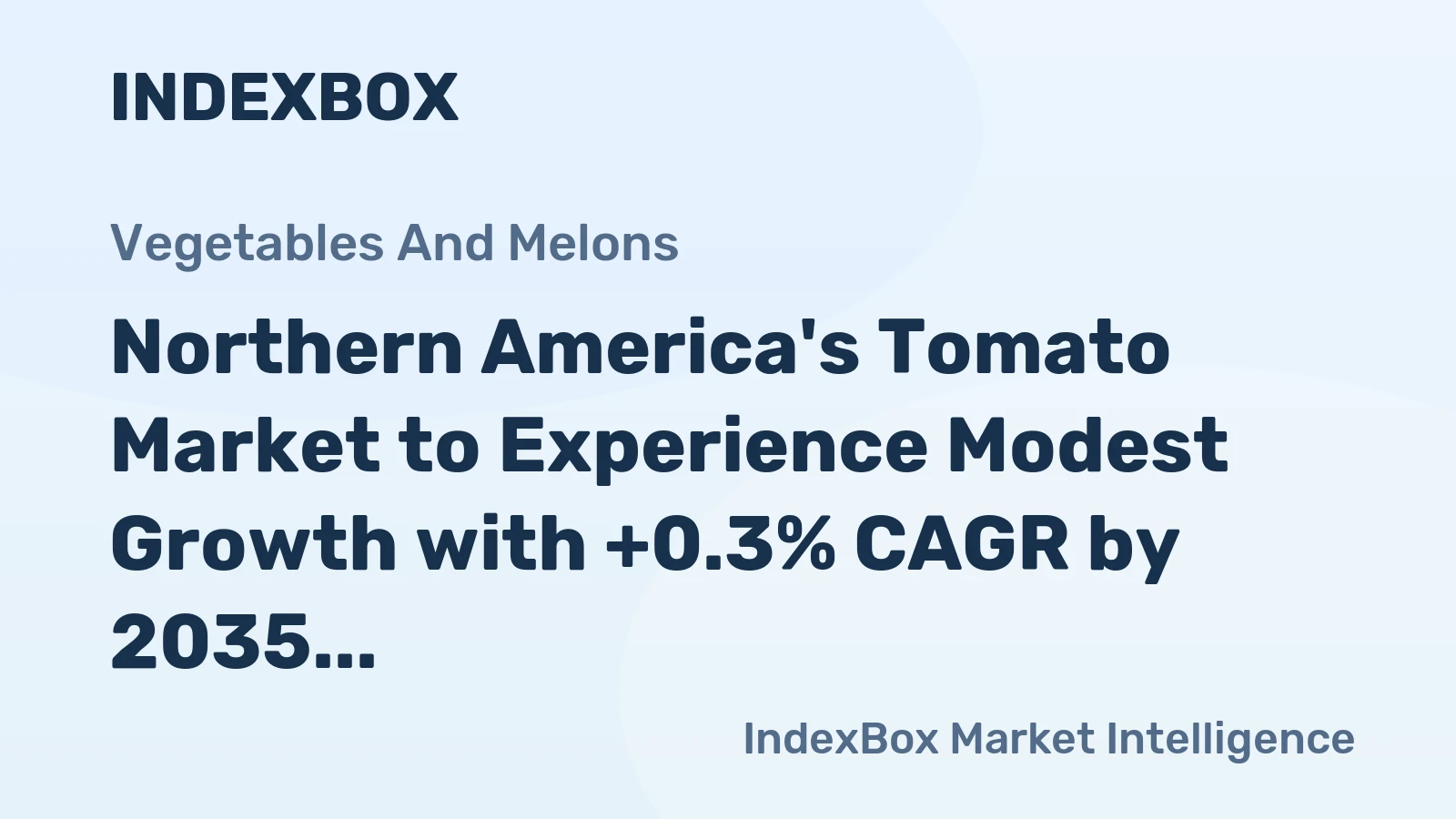 Northern America's Tomato Market to Experience Modest Growth with +0.3% CAGR by 2035