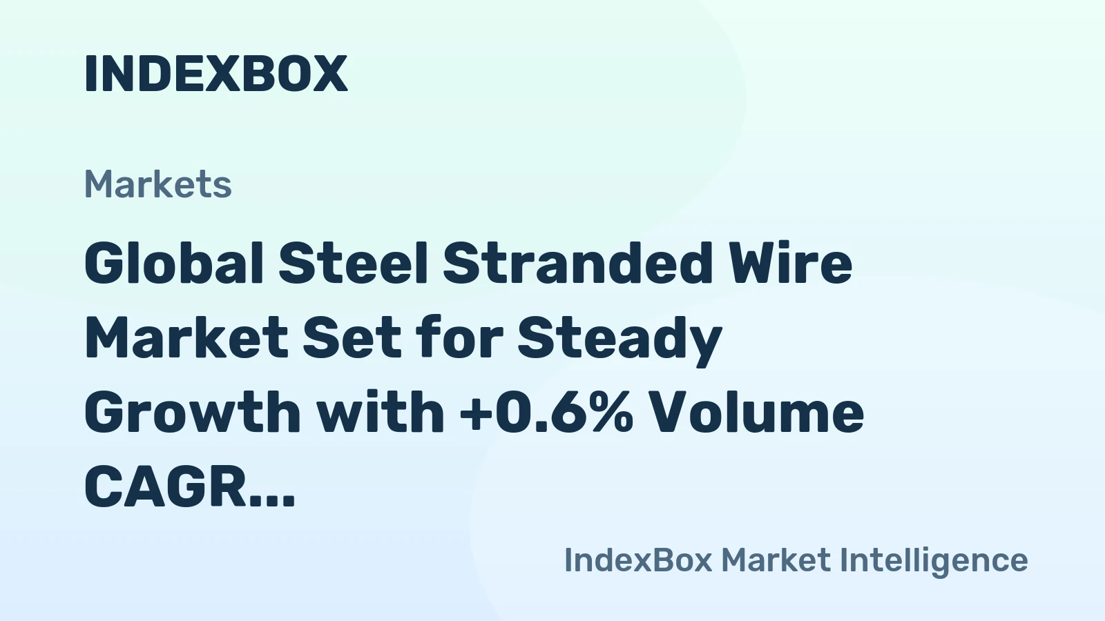 Global Steel Stranded Wire Market Set for Steady Growth with +0.6% Volume CAGR Through 2035