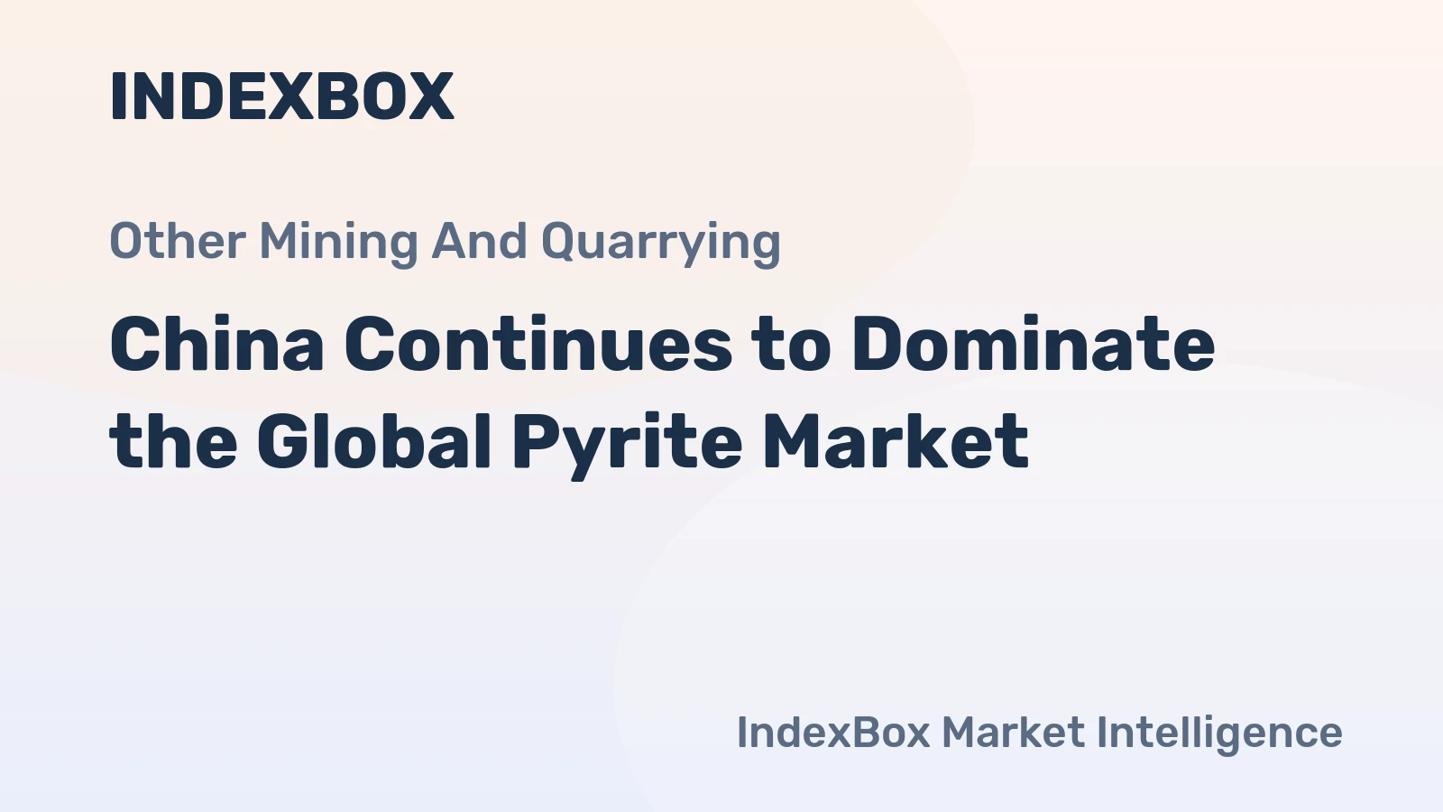 China Continues to Dominate the Global Pyrite Market
