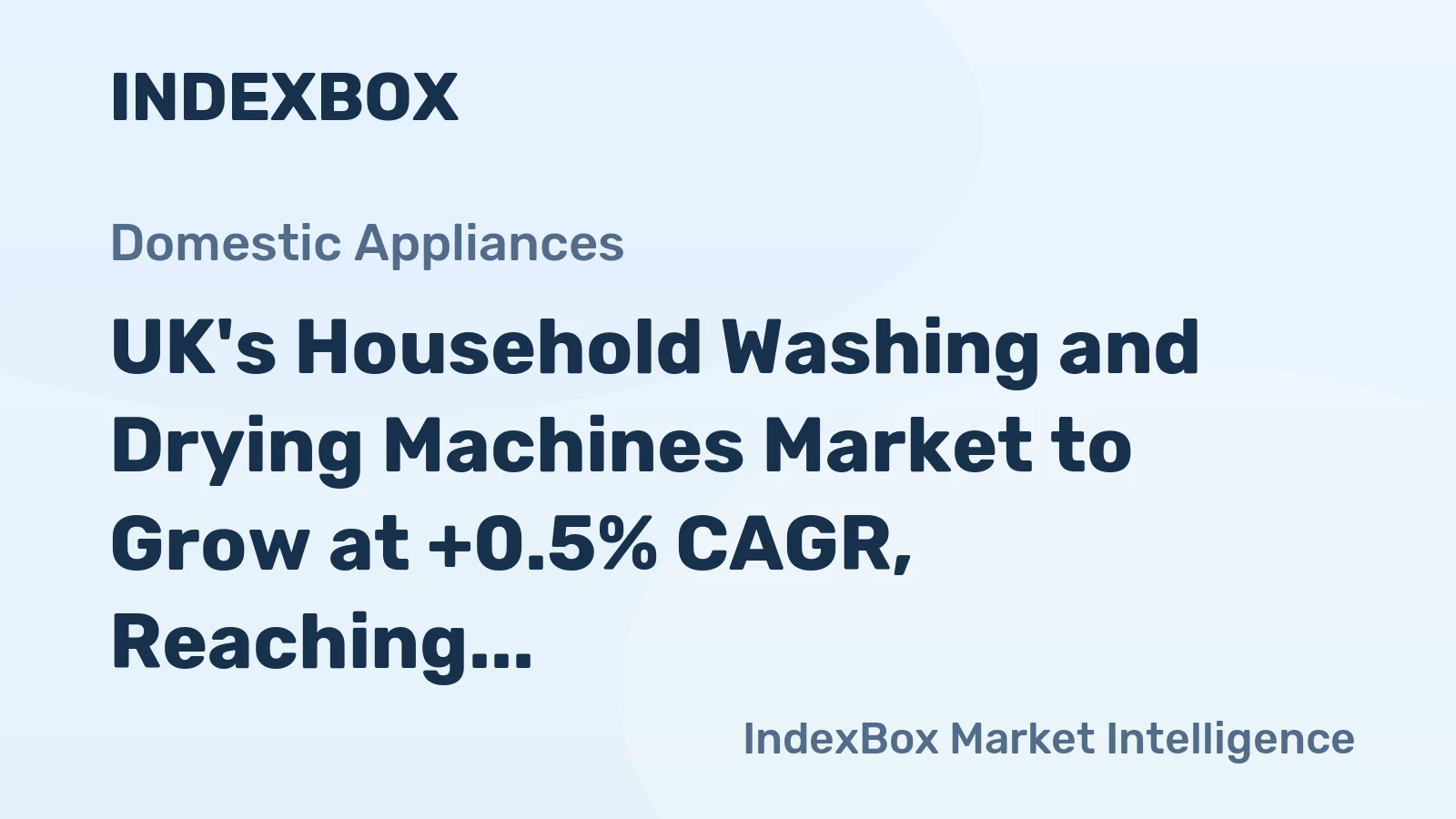 UK's Household Washing and Drying Machines Market to Grow at +0.5% CAGR, Reaching $1.2B by 2035