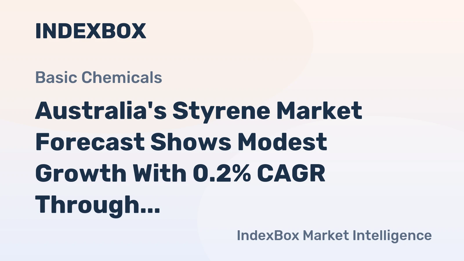 Australia's Styrene Market Forecast Shows Modest Growth With 0.2% CAGR Through 2035