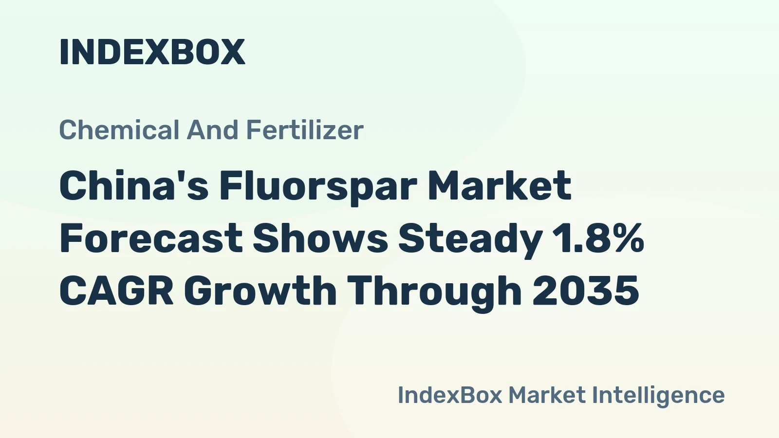 China's Fluorspar Market Forecast Shows Steady 1.8% CAGR Growth Through 2035