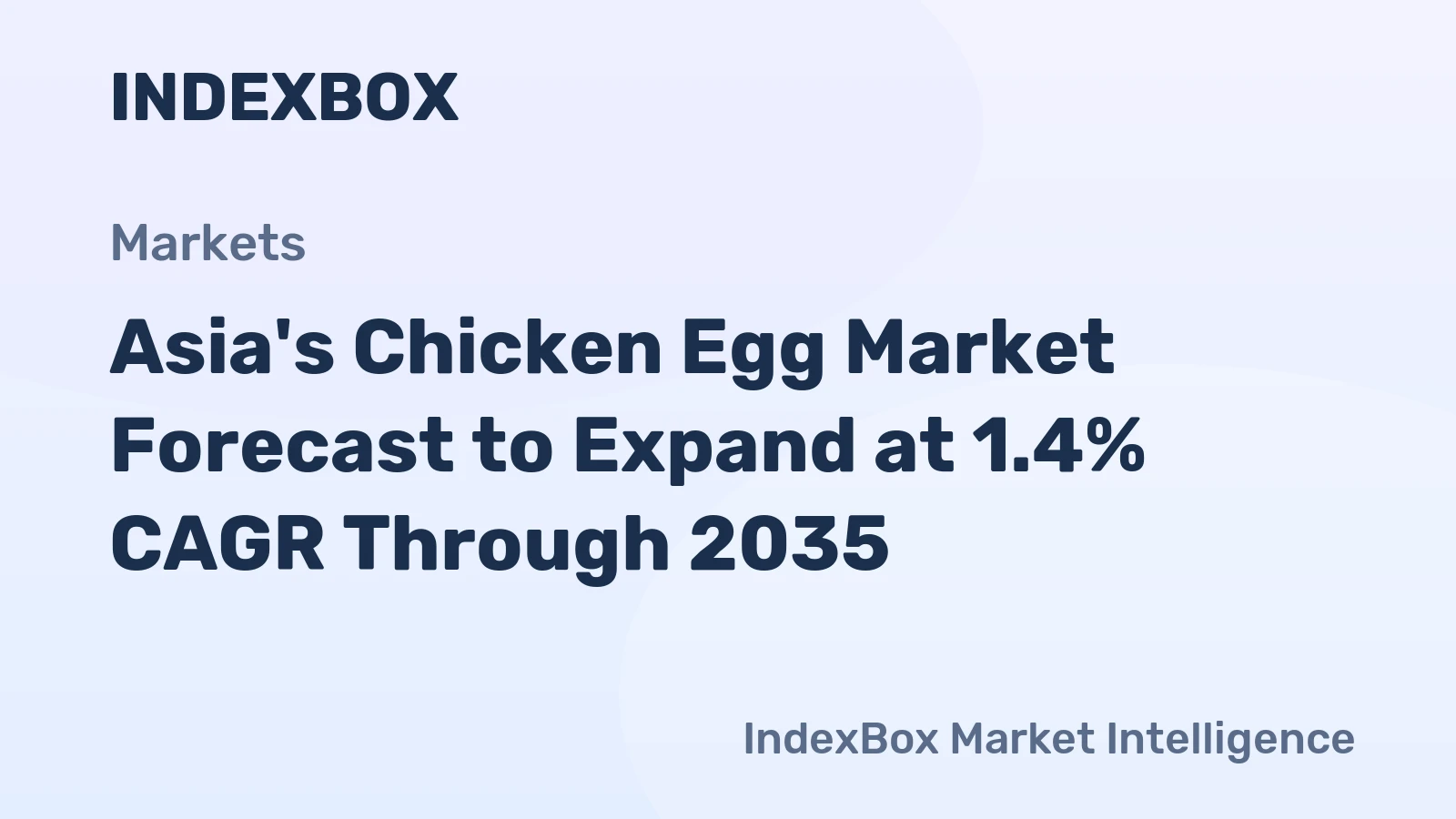 Asia's Chicken Egg Market Forecast to Expand at 1.4% CAGR Through 2035