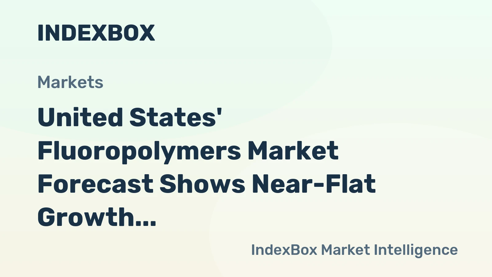 United States' Fluoropolymers Market Forecast Shows Near-Flat Growth at 0.1% CAGR Through 2035