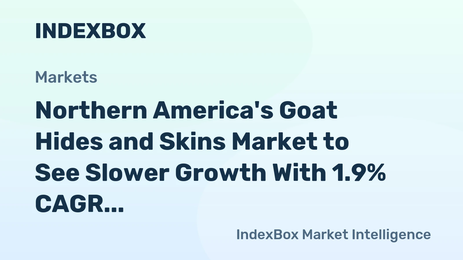 Northern America's Goat Hides and Skins Market to See Slower Growth With 1.9% CAGR Through 2035