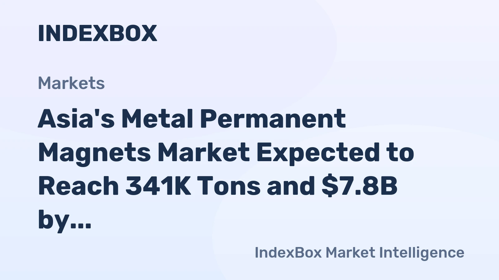 Asia's Metal Permanent Magnets Market Expected to Reach 341K Tons and $7.8B by 2035
