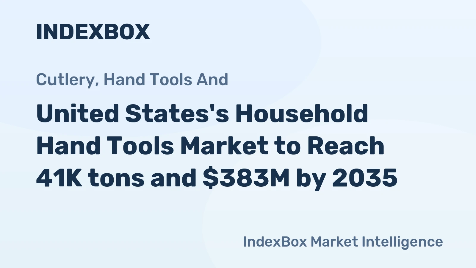 United States's Household Hand Tools Market to Reach 41K tons and $383M by 2035