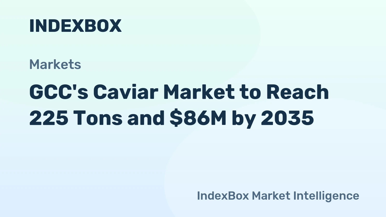 GCC's Caviar Market to Reach 225 Tons and $86M by 2035