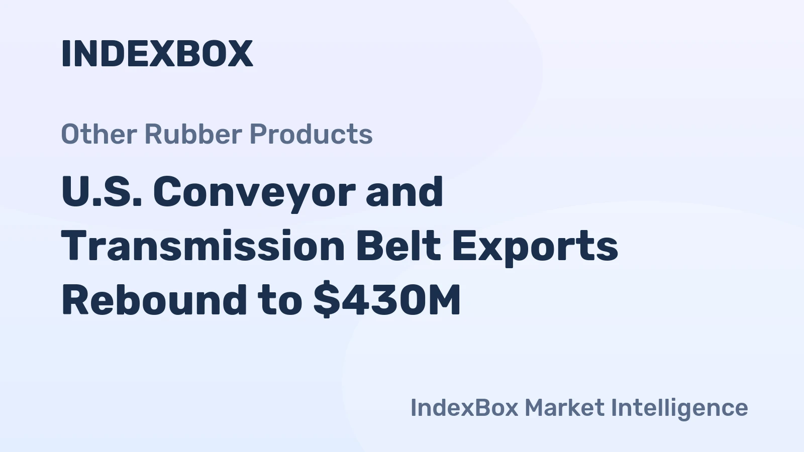 U.S. Conveyor and Transmission Belt Exports Rebound to $430M