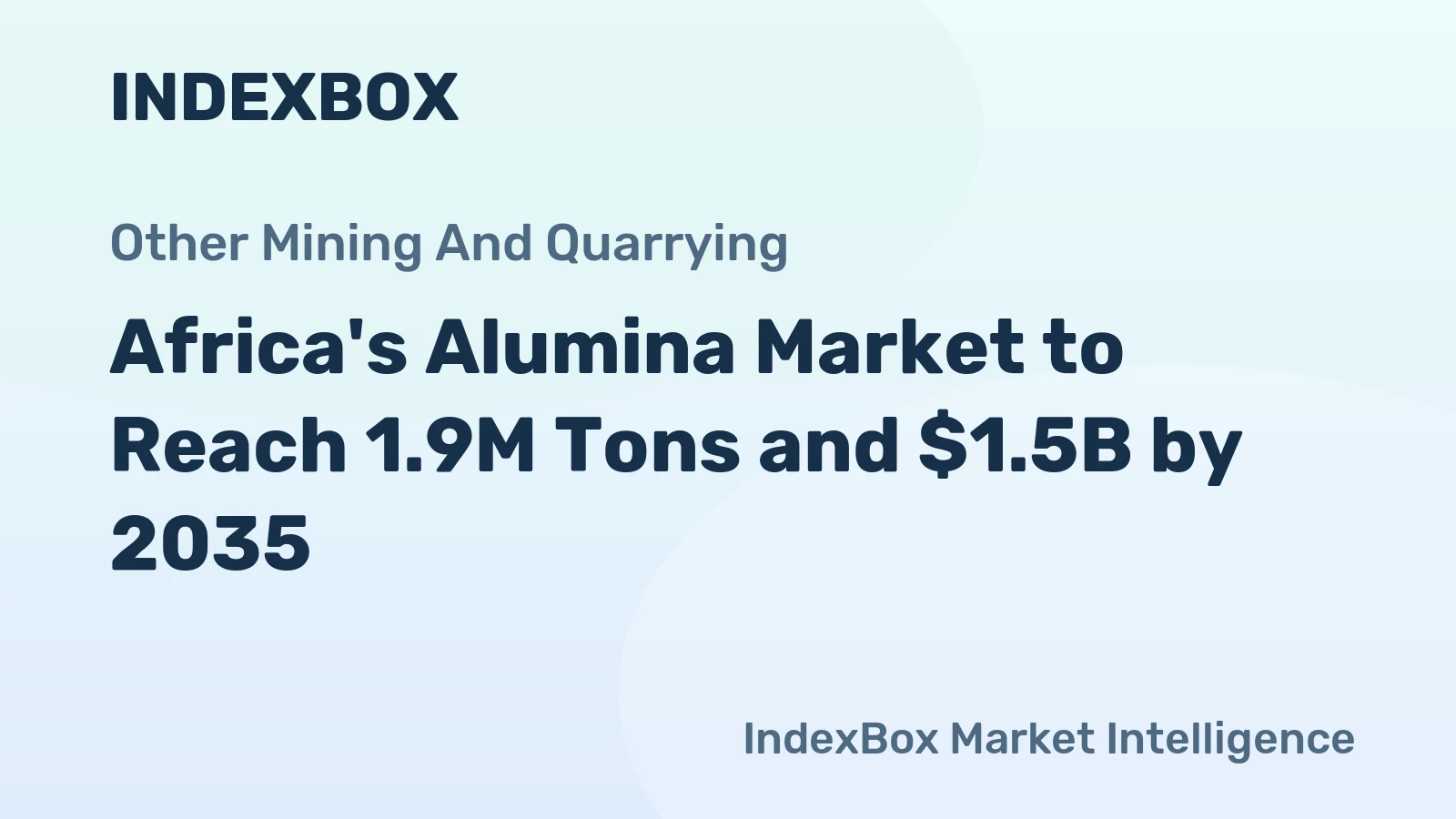 Africa's Alumina Market to Reach 1.9M Tons and $1.5B by 2035