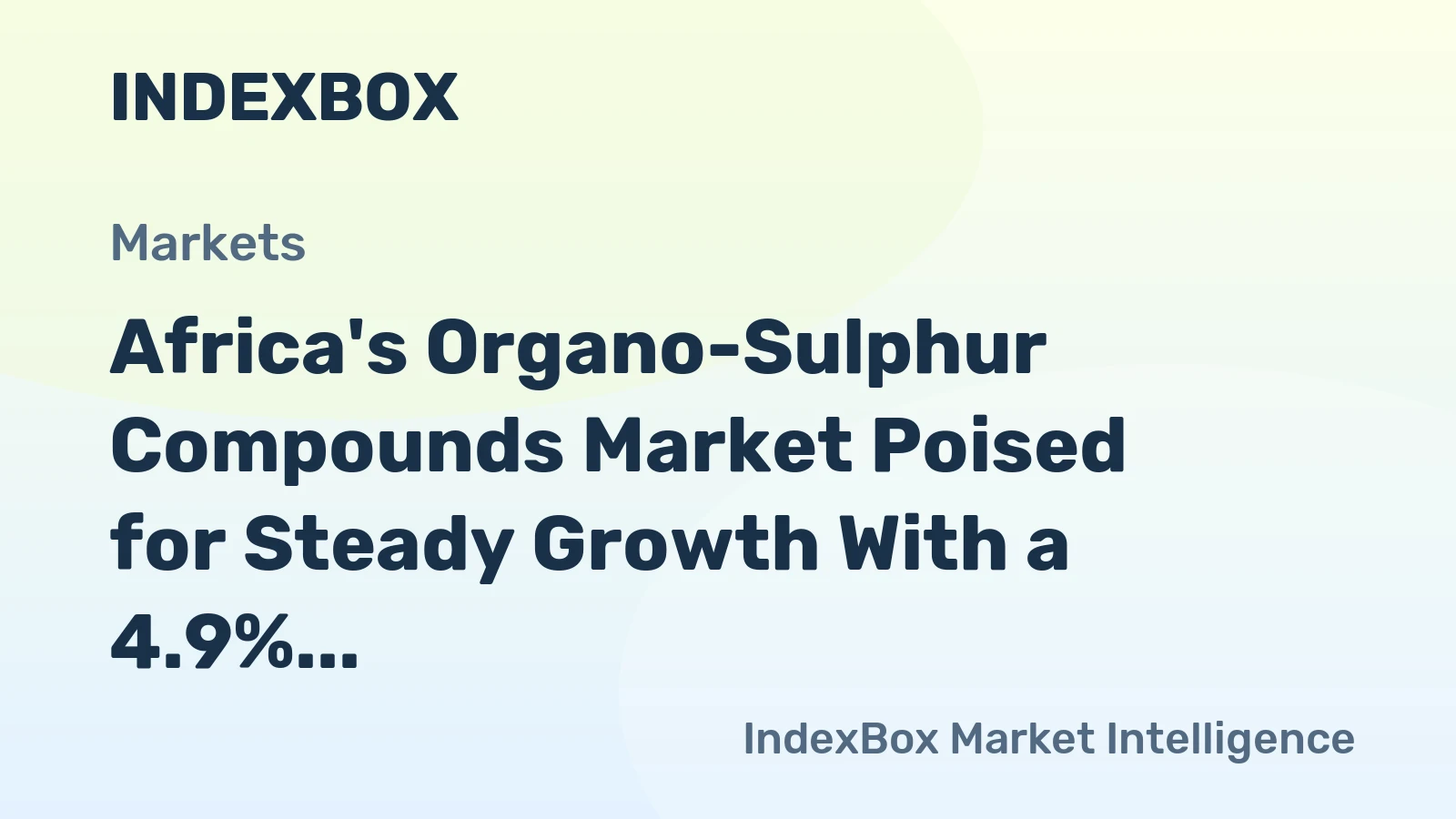 Africa's Organo-Sulphur Compounds Market Poised for Steady Growth With a 4.9% CAGR Through 2035