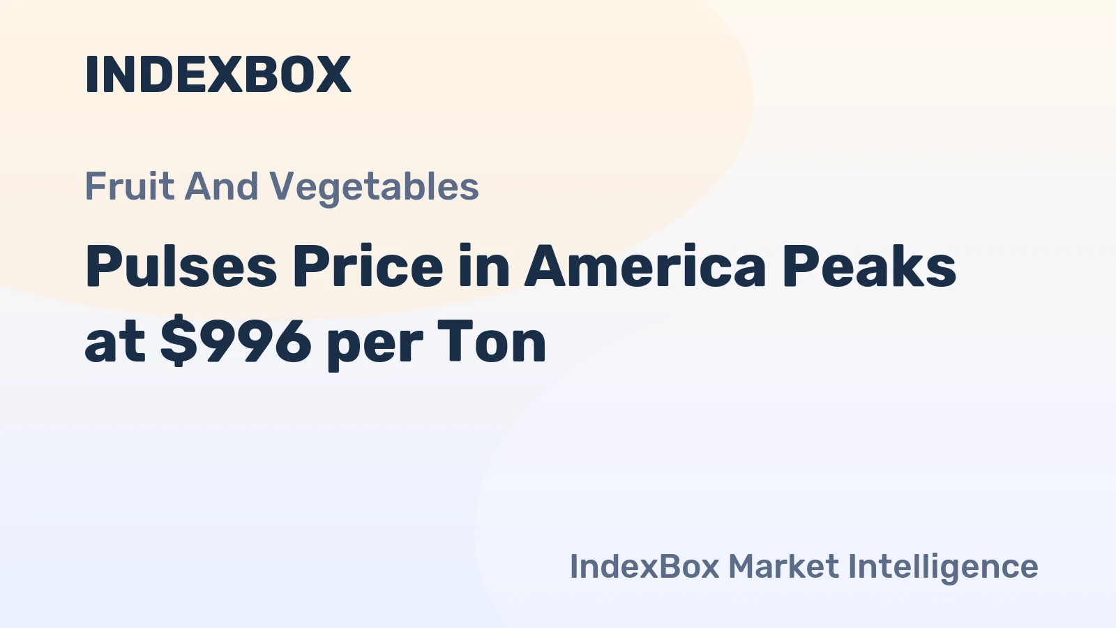 Pulses Price in America Peaks at $996 per Ton