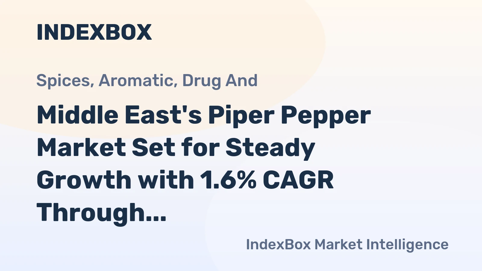 Middle East's Piper Pepper Market Set for Steady Growth with 1.6% CAGR Through 2035