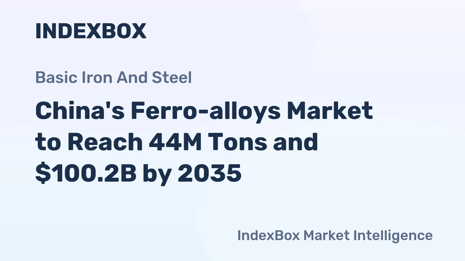 China's Ferro-alloys Market to Reach 44M Tons and $100.2B by 2035