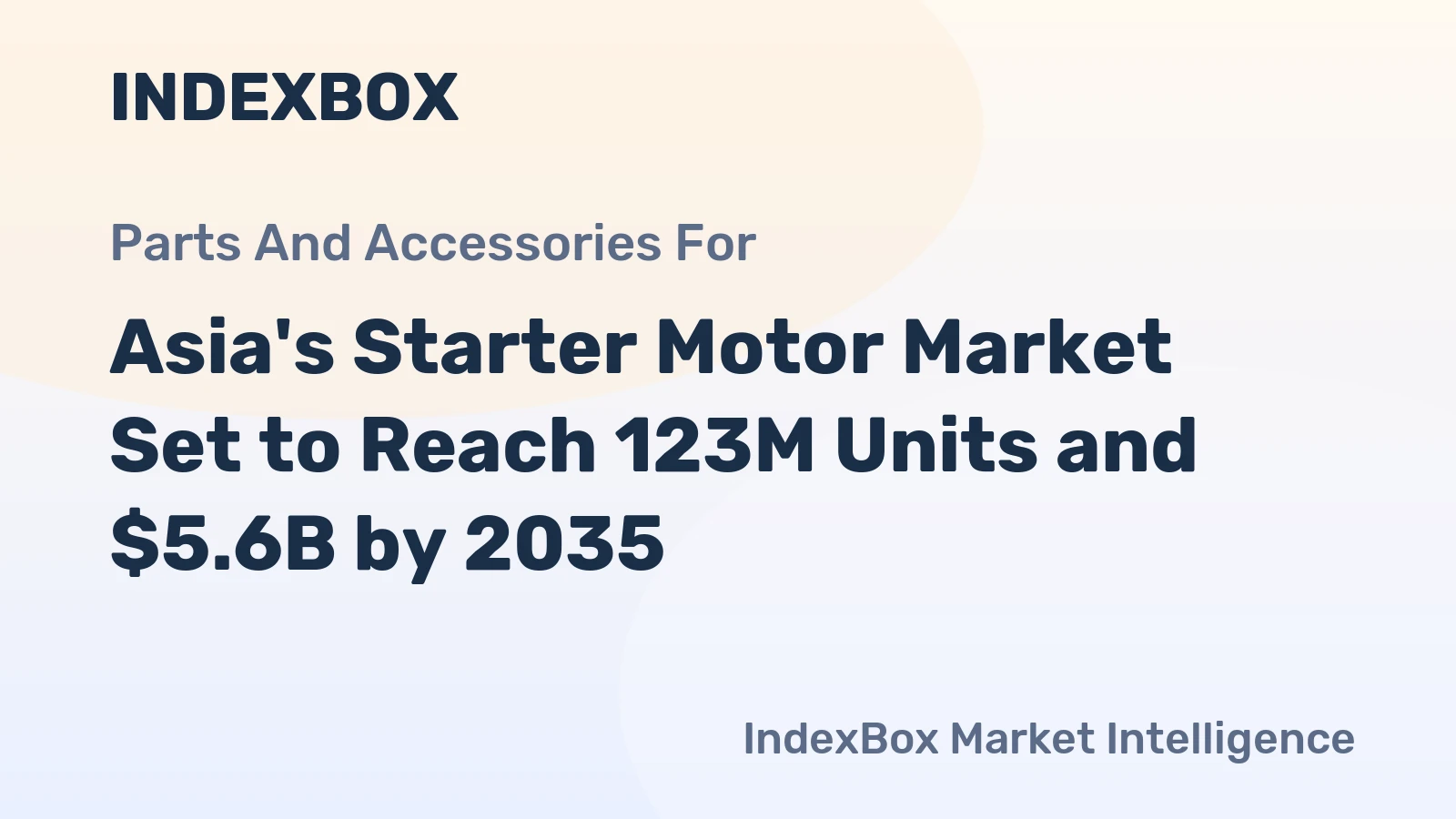 Asia's Starter Motor Market Set to Reach 123M Units and $5.6B by 2035