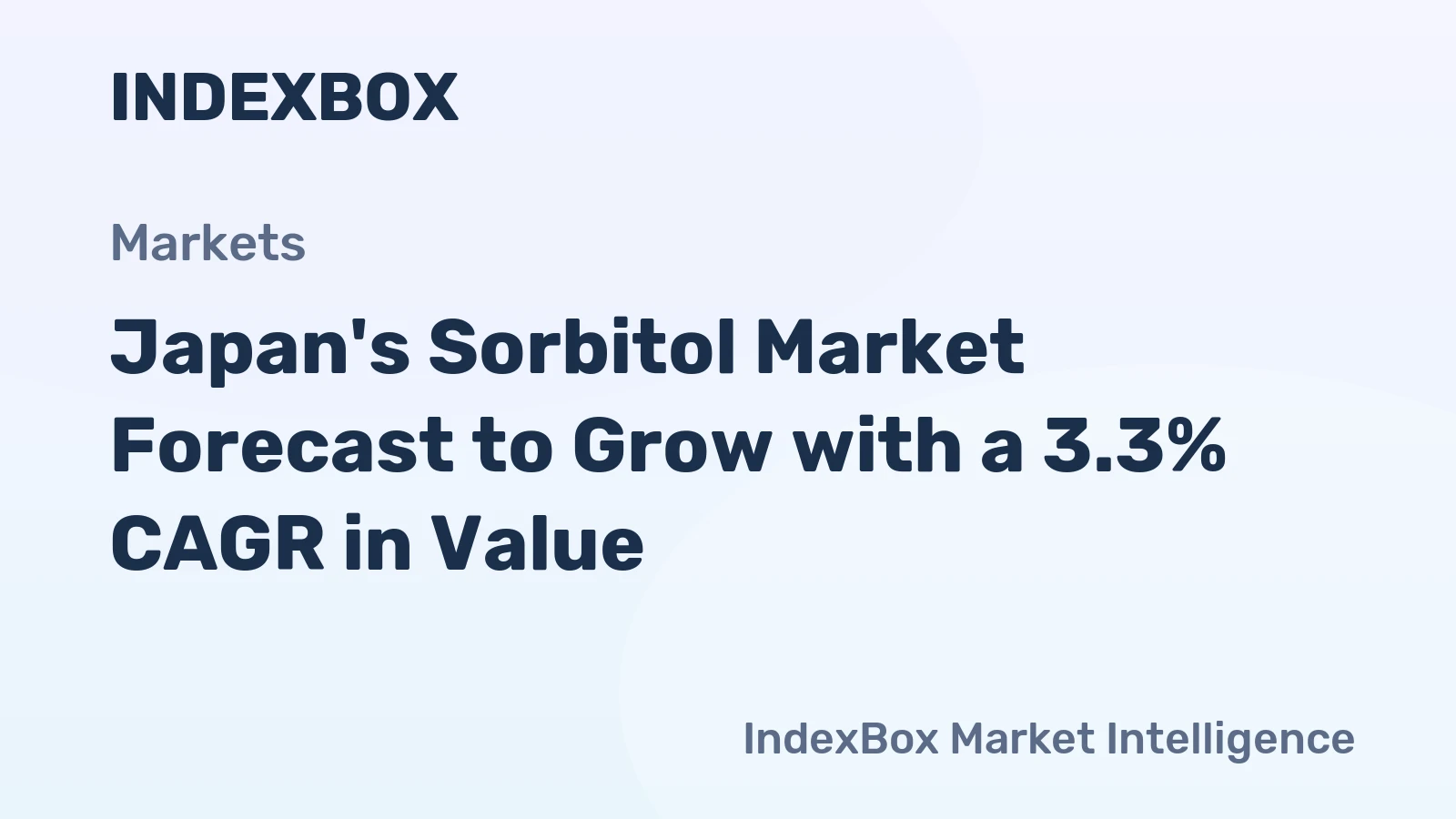 Japan's Sorbitol Market Forecast to Grow with a 3.3% CAGR in Value