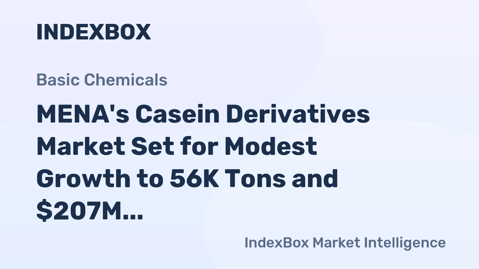 MENA's Casein Derivatives Market Set for Modest Growth to 56K Tons and $207M by 2035